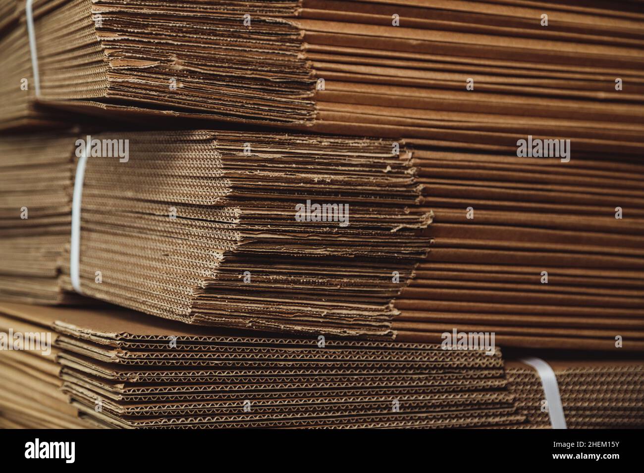 corrugated cardboard for packing, Pile of corrugated cardboard sheets ...