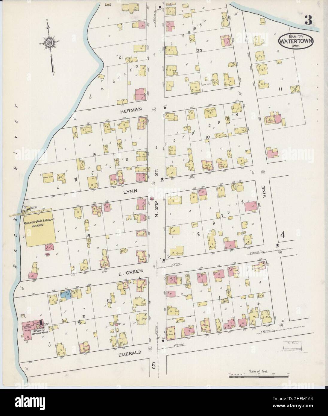 Map of watertown wisconsin hi-res stock photography and images - Alamy