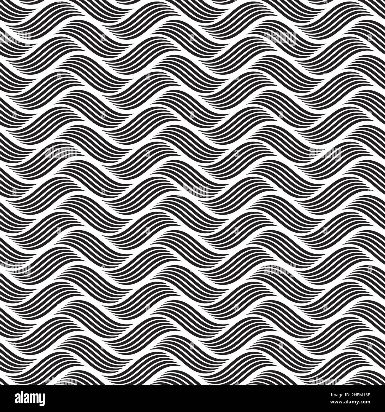 Seamless wavy line pattern background Stock Vector Image & Art - Alamy