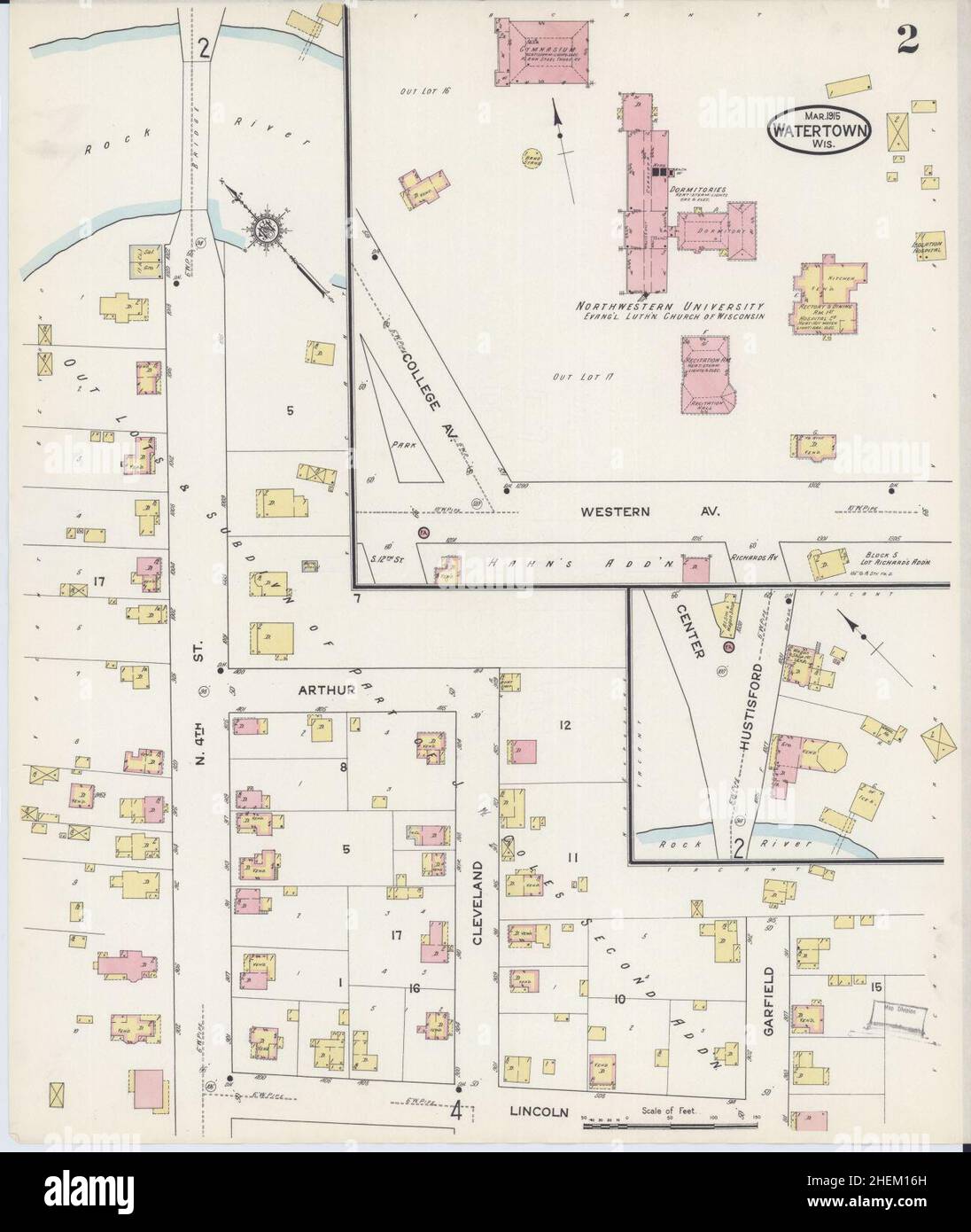 Map of watertown wisconsin hi-res stock photography and images - Alamy