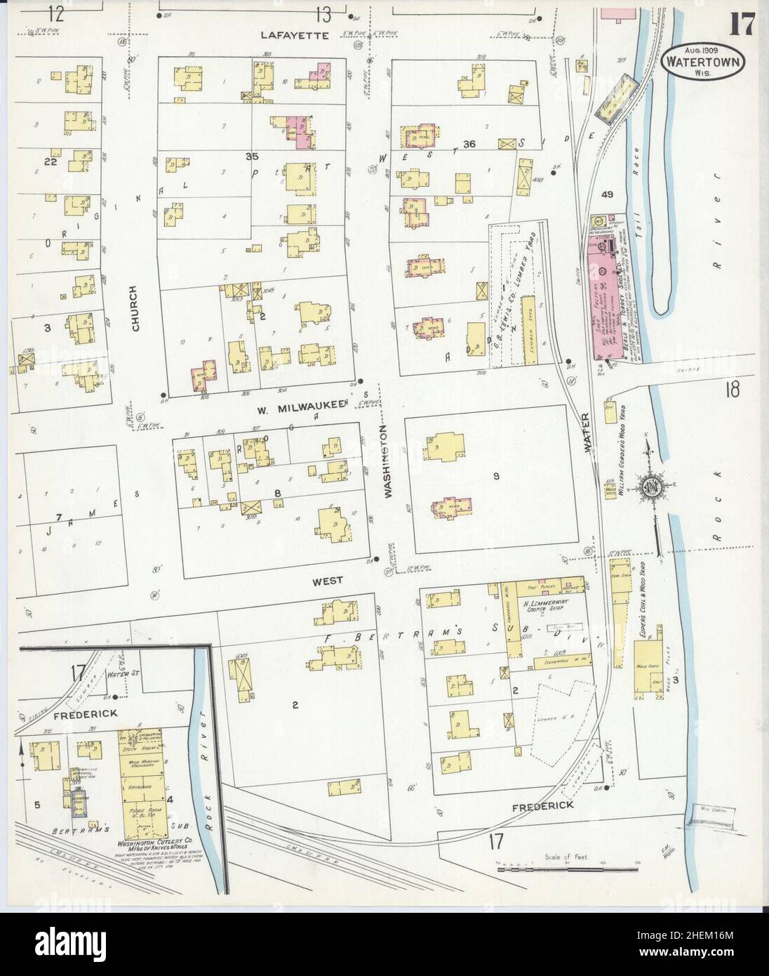 Map of watertown wisconsin hi-res stock photography and images - Alamy