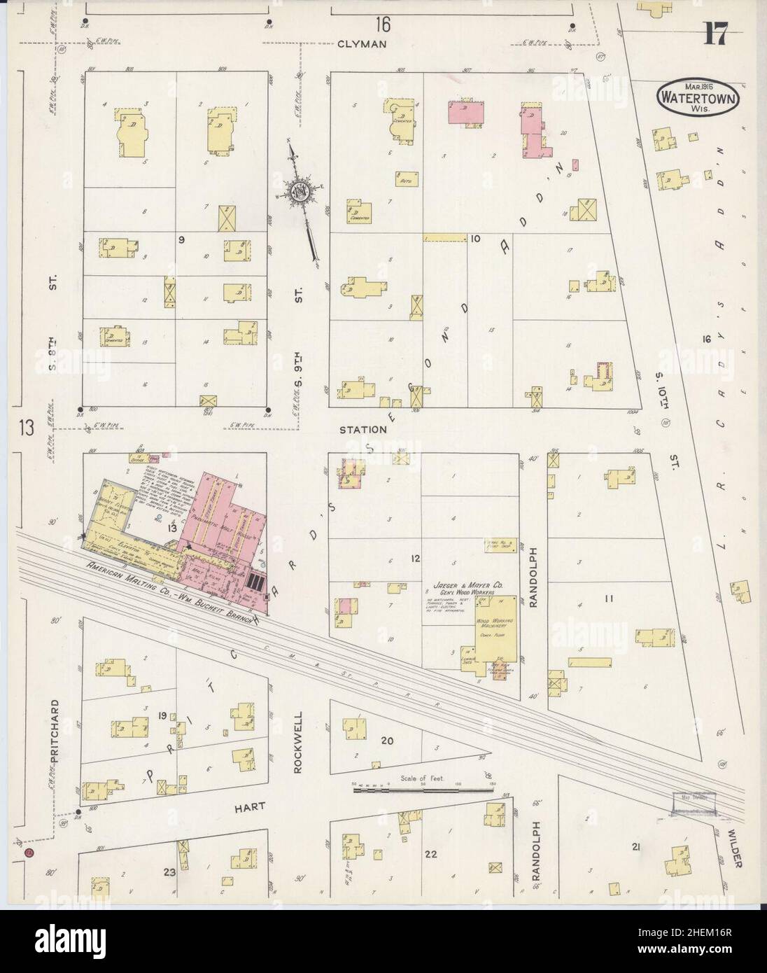 Map of watertown wisconsin hi-res stock photography and images - Alamy