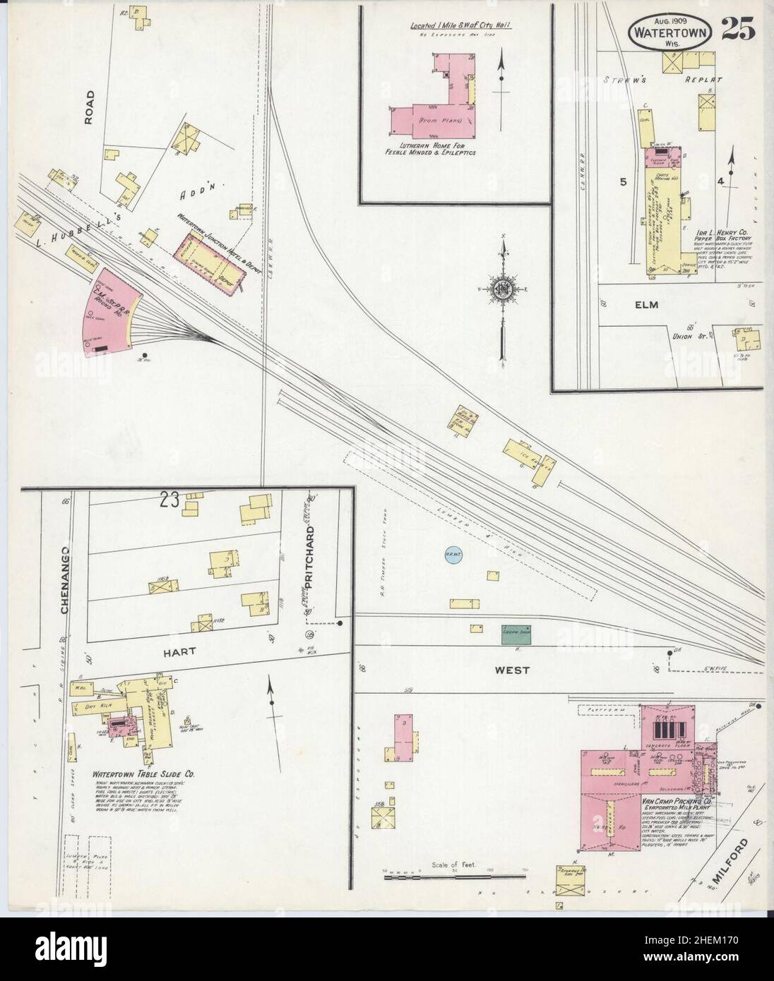 Map of watertown wisconsin hi-res stock photography and images - Alamy