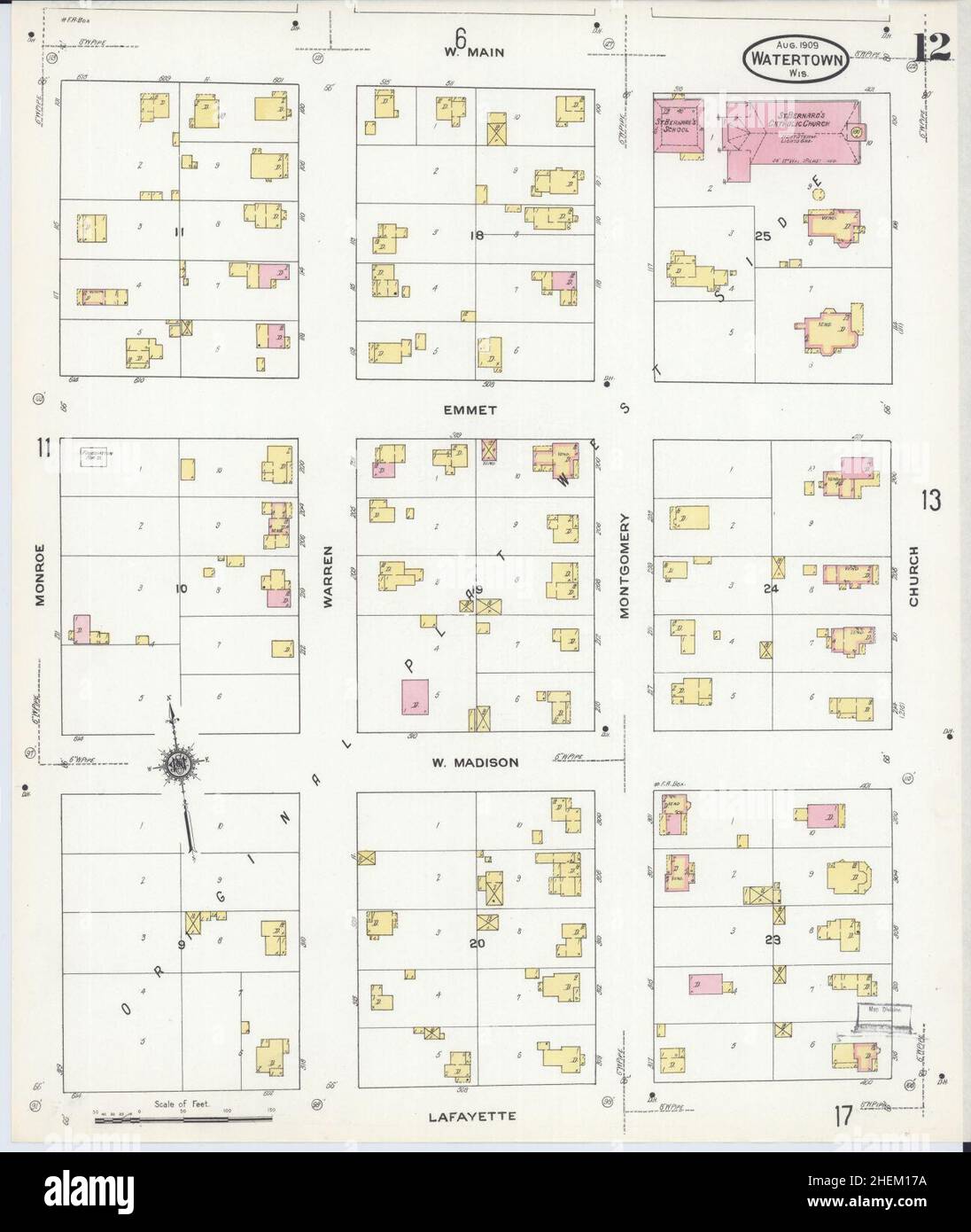 Map of watertown wisconsin hi-res stock photography and images - Alamy