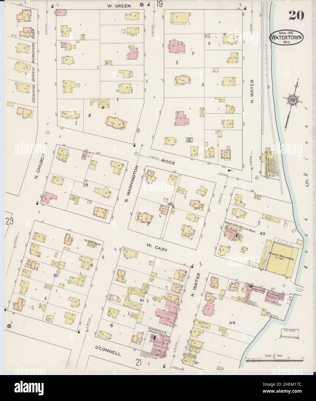 Map of watertown wisconsin hi-res stock photography and images - Alamy