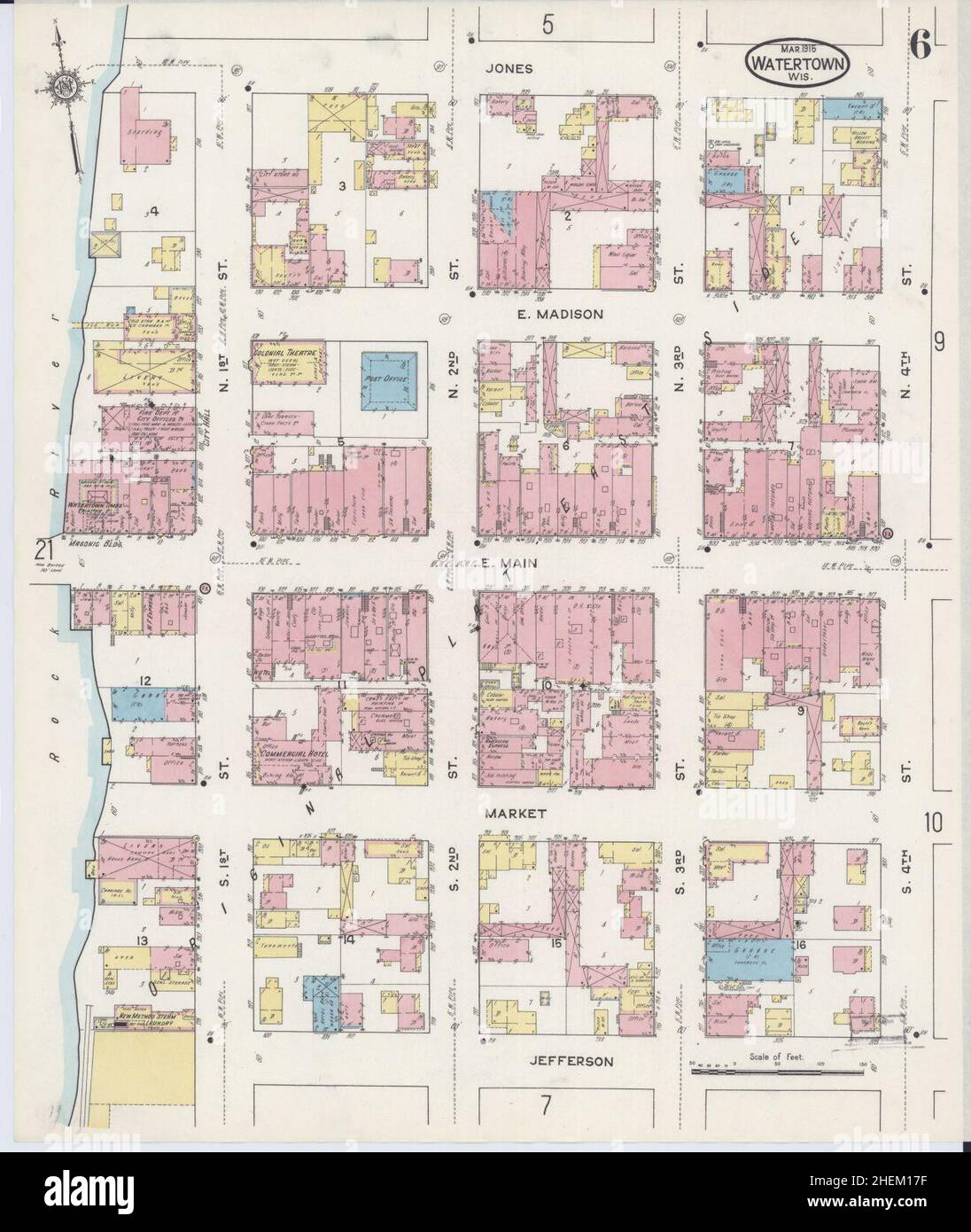 Map of watertown wisconsin hi-res stock photography and images - Alamy
