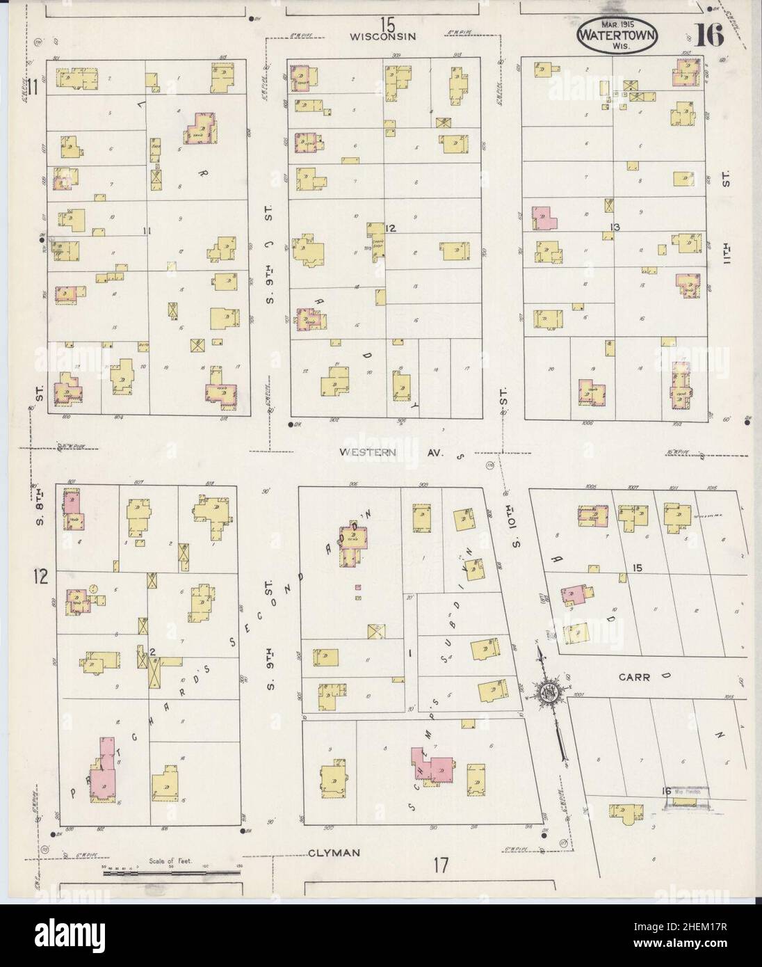 Map of watertown wisconsin hi-res stock photography and images - Alamy