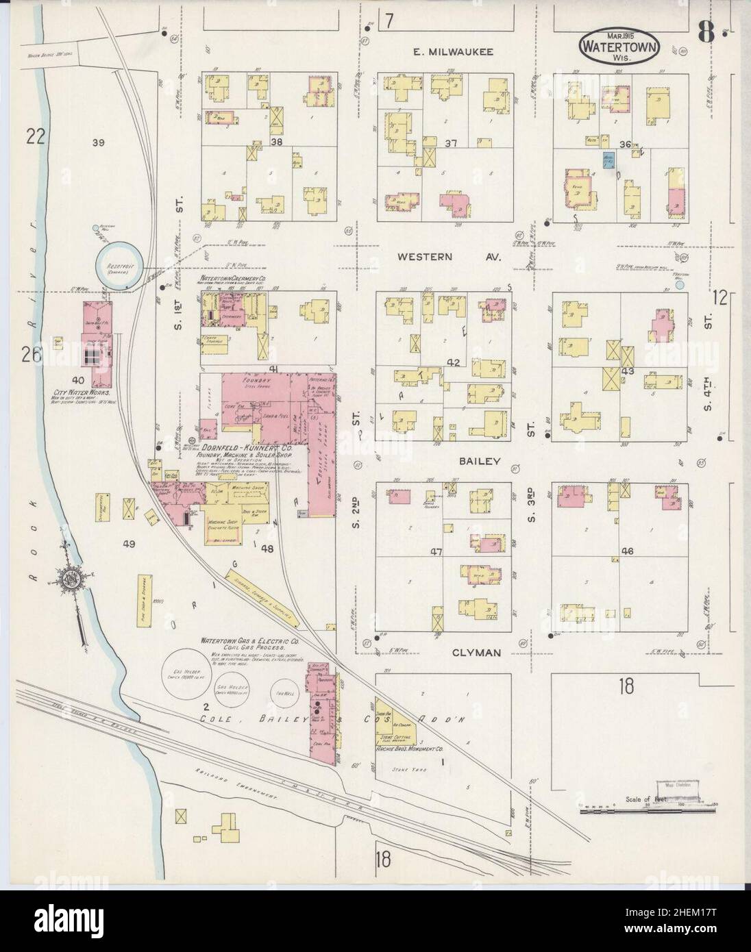 Map of watertown wisconsin hi-res stock photography and images - Alamy