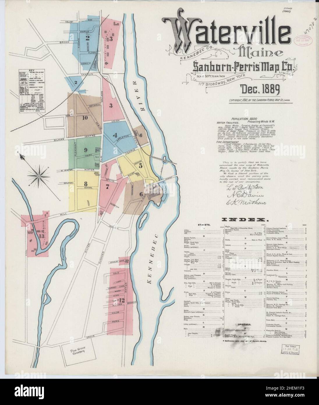 Map of waterville hi-res stock photography and images - Alamy