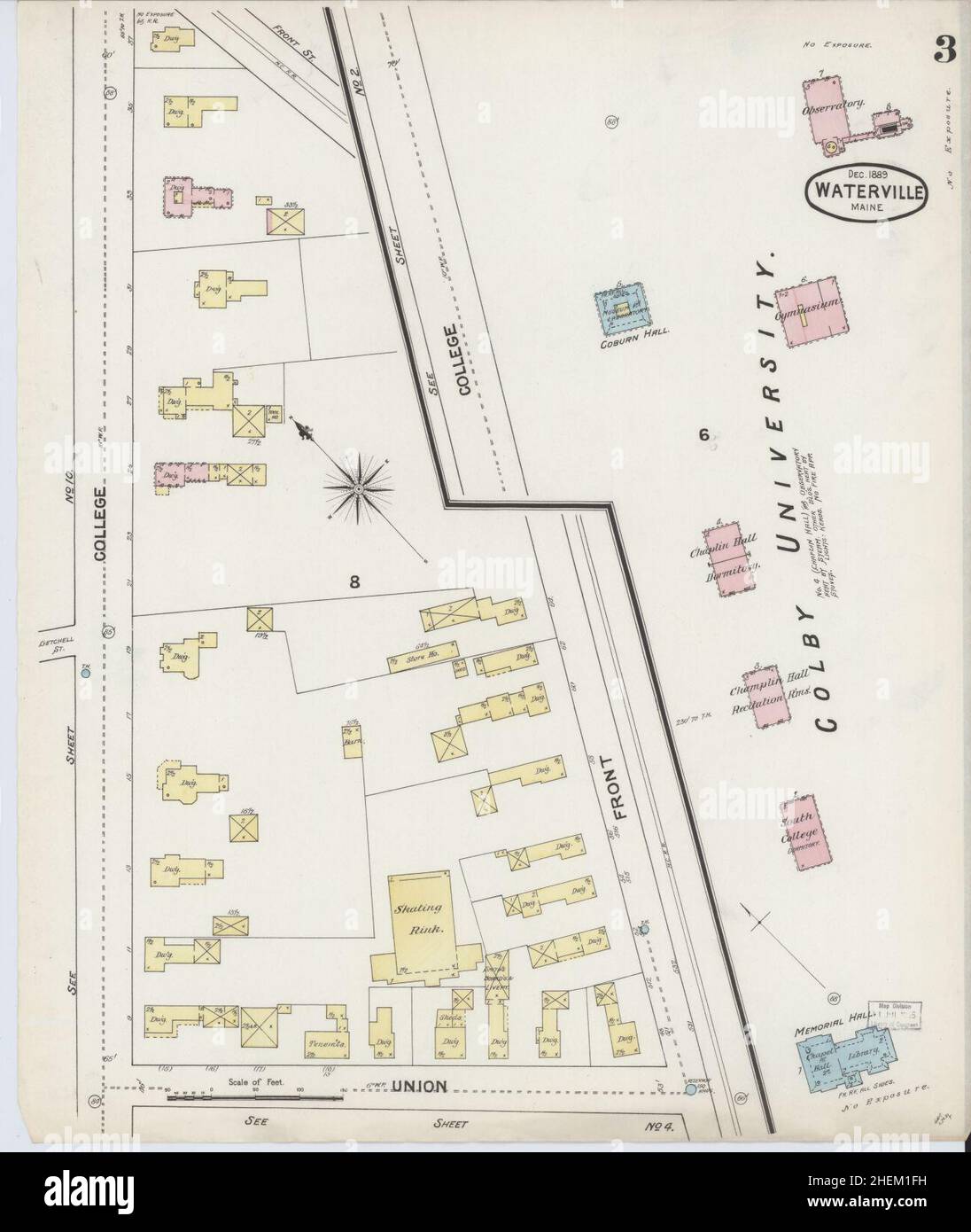 Map of waterville hi-res stock photography and images - Alamy