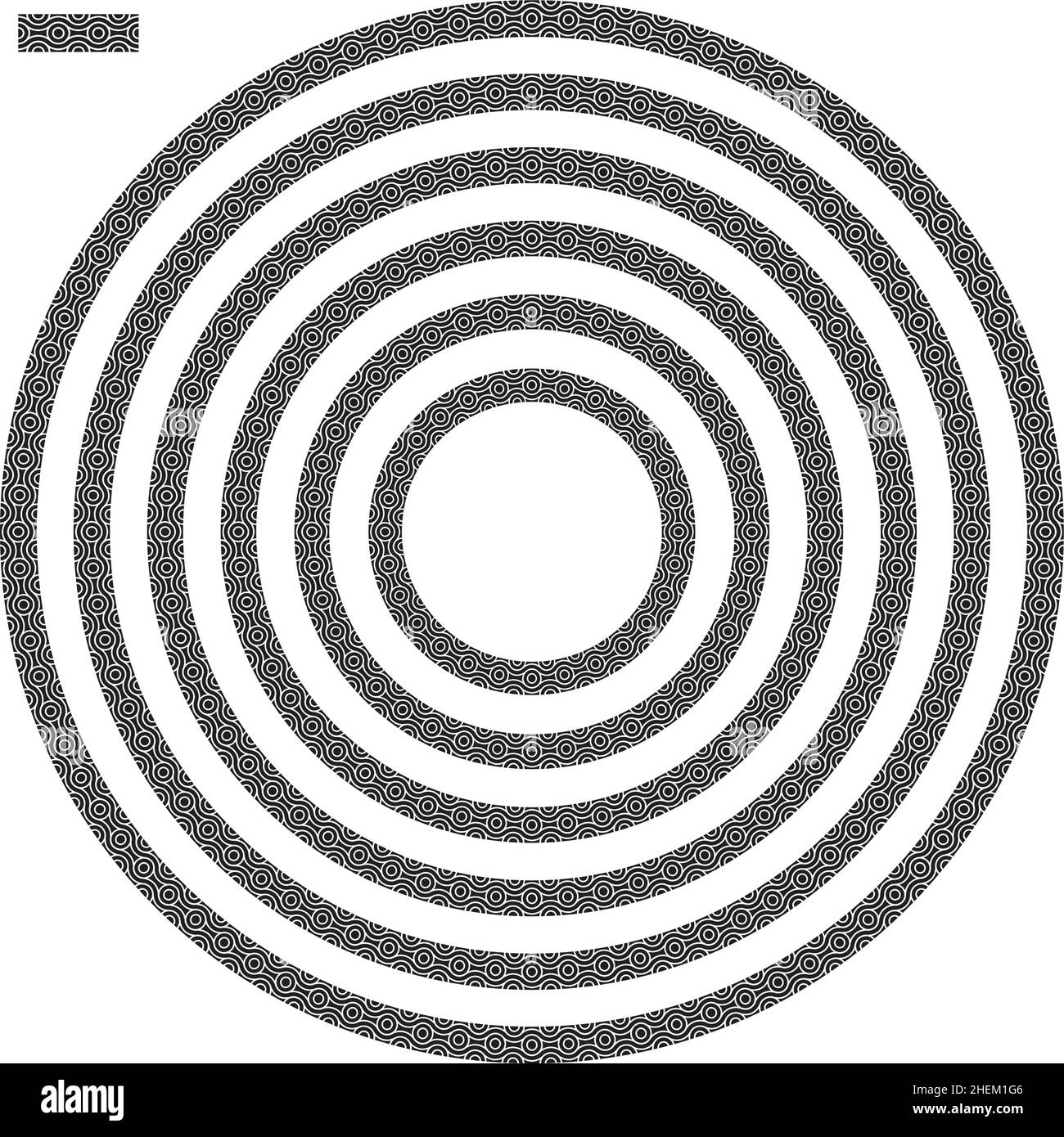 Round circular border pattern in a range of sizes, ideal for vintage ...