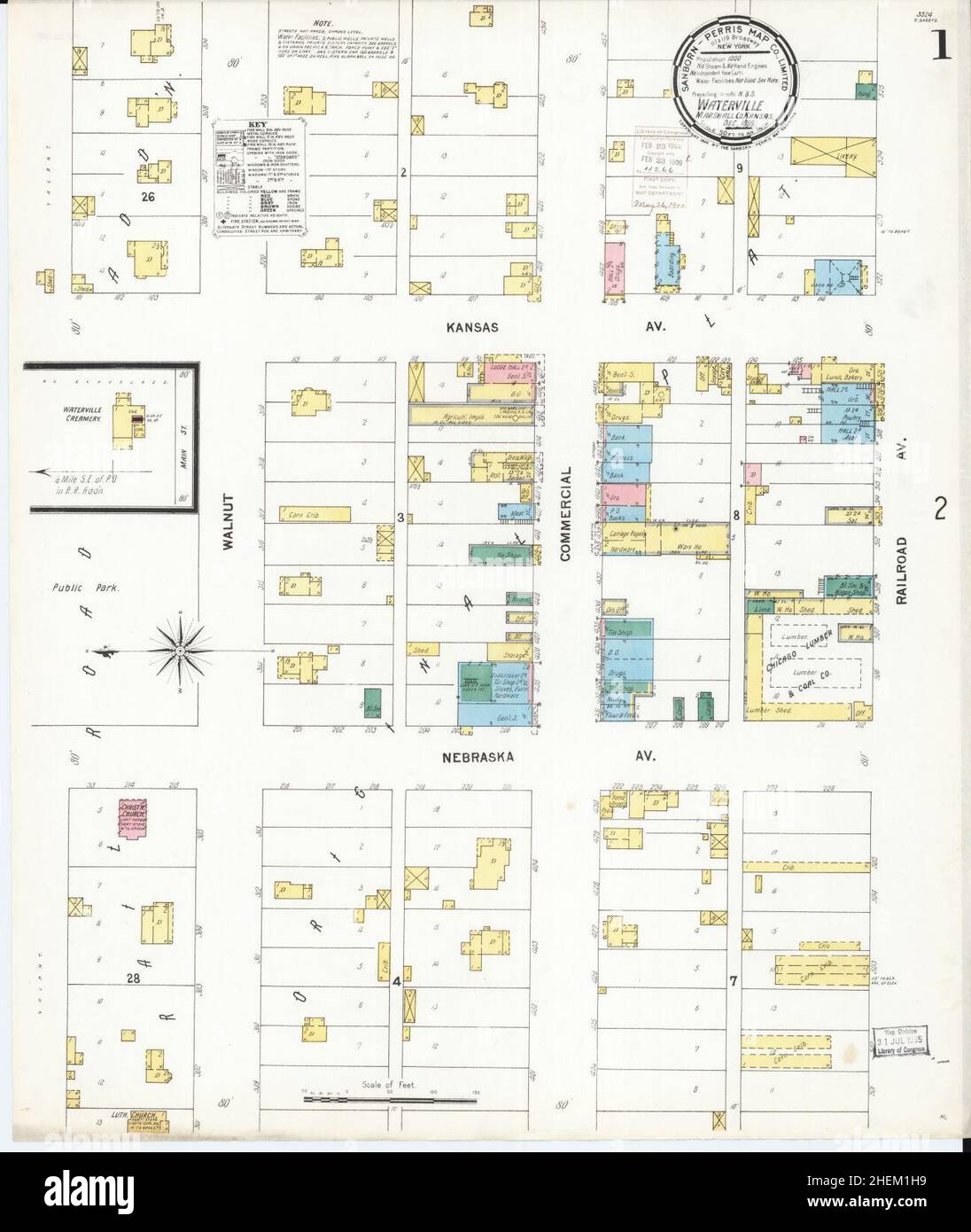 Map of waterville hi-res stock photography and images - Alamy