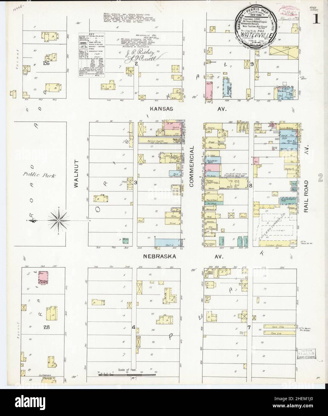 Map of waterville hi-res stock photography and images - Alamy