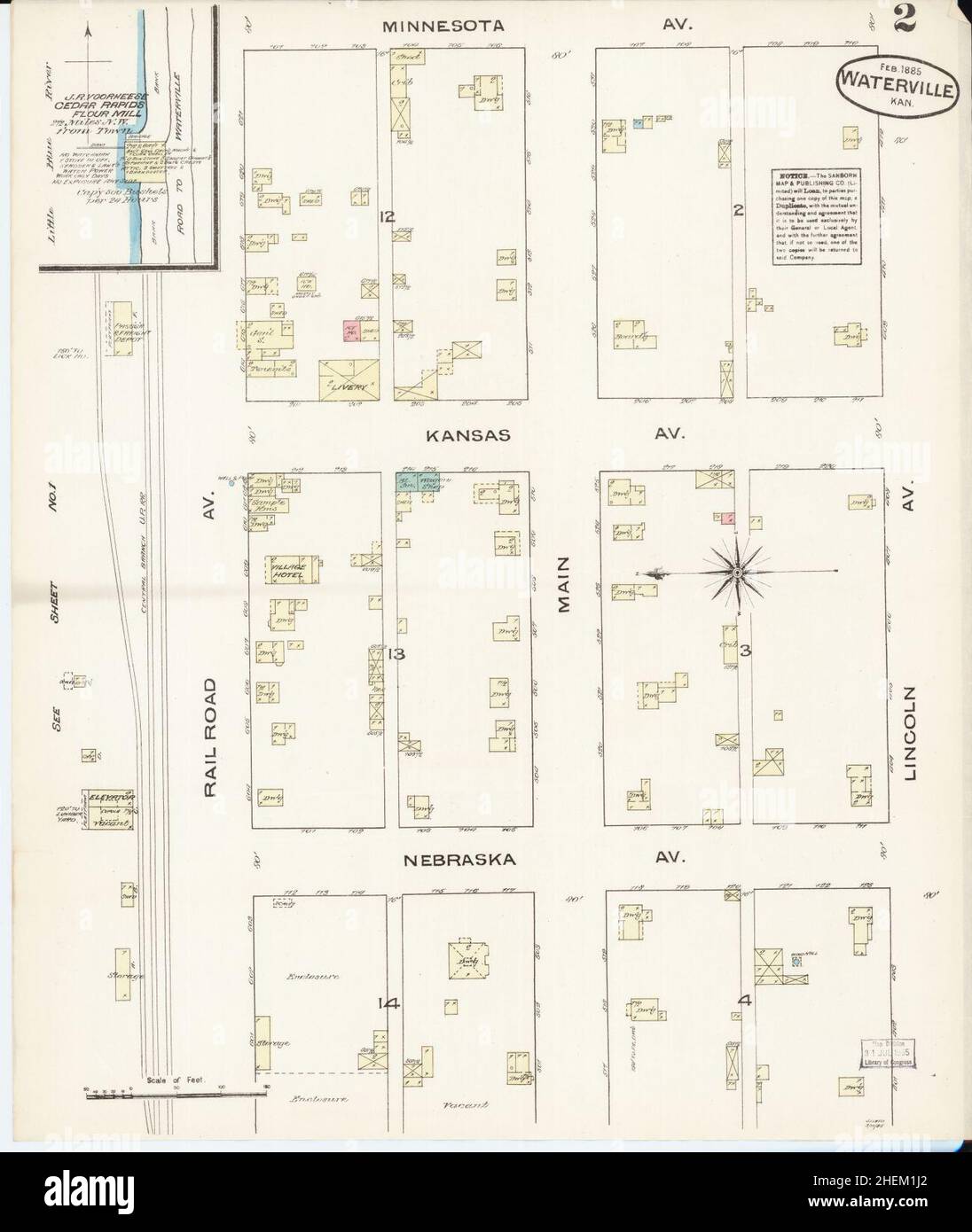 Map of waterville hi-res stock photography and images - Alamy