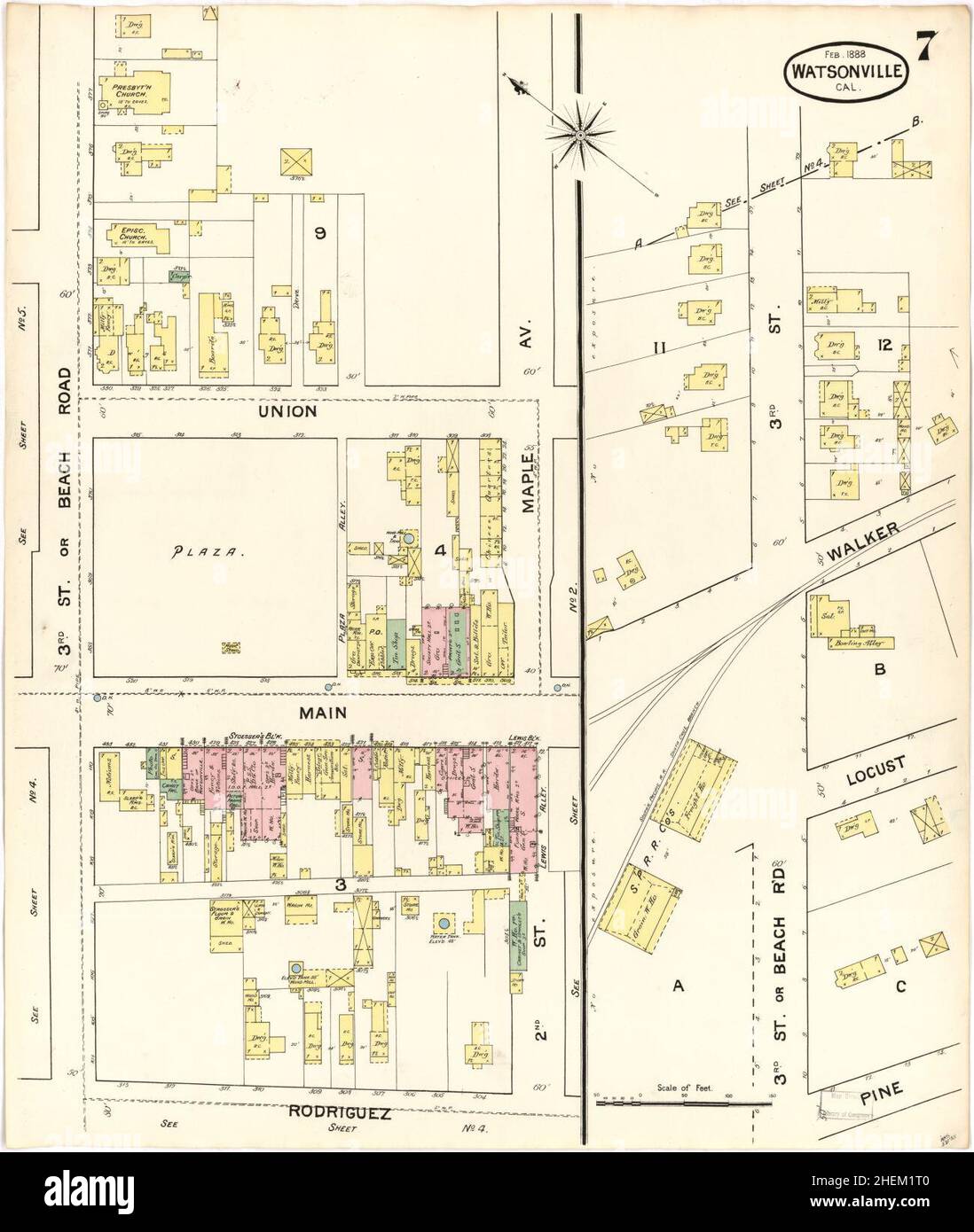 Santa cruz county map hi-res stock photography and images - Alamy