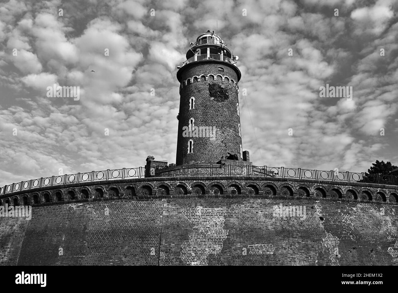 Red brick lighthouse Black and White Stock Photos & Images - Alamy