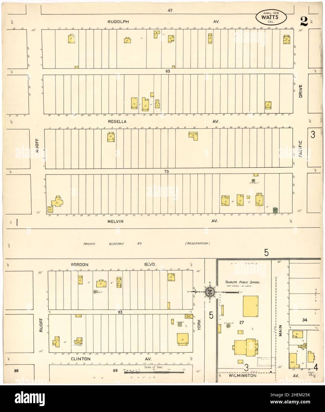 Vintage map of los angeles Cut Out Stock Images & Pictures - Alamy