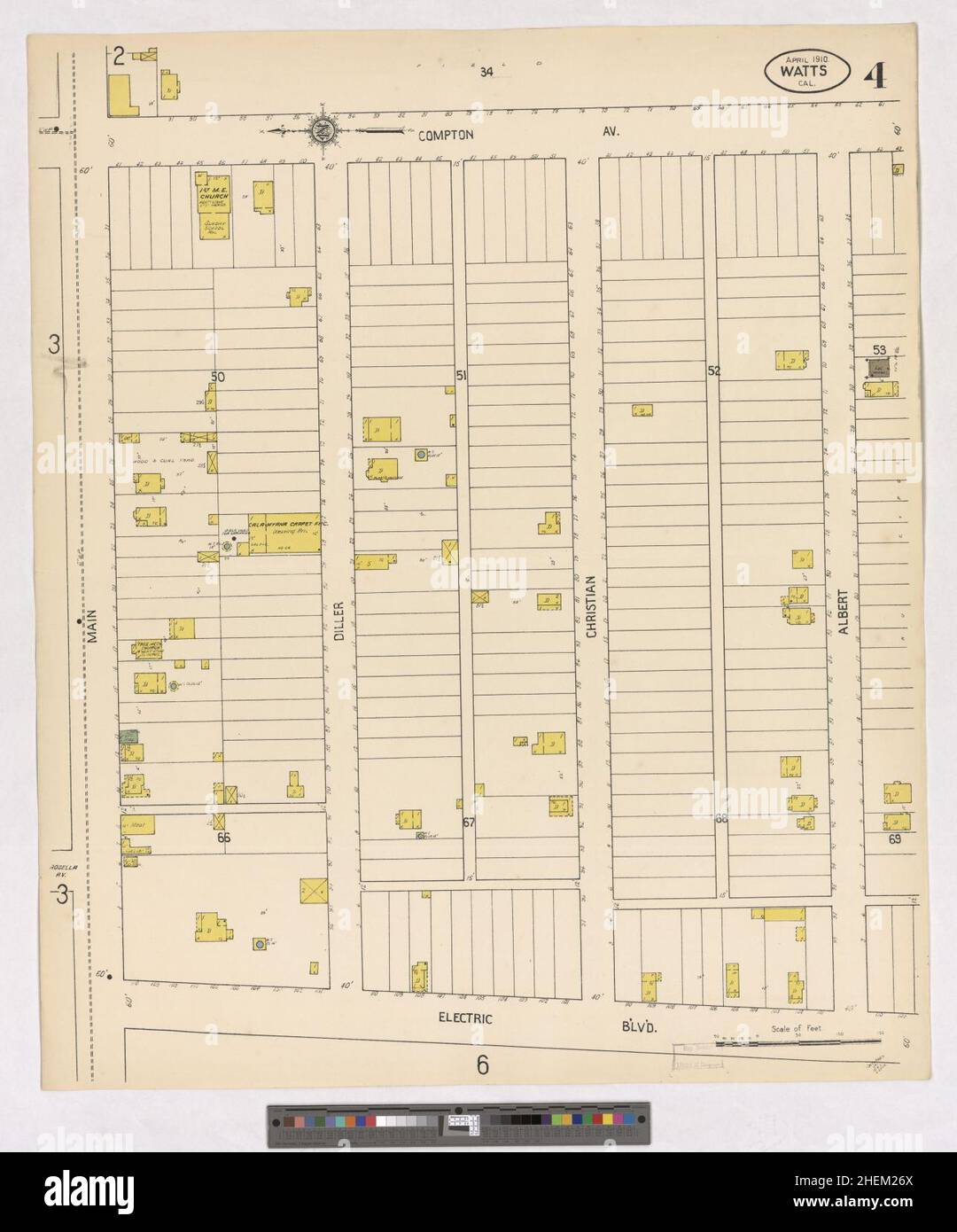 Sanborn Fire Insurance Map from Watts, Los Angeles County, California ...