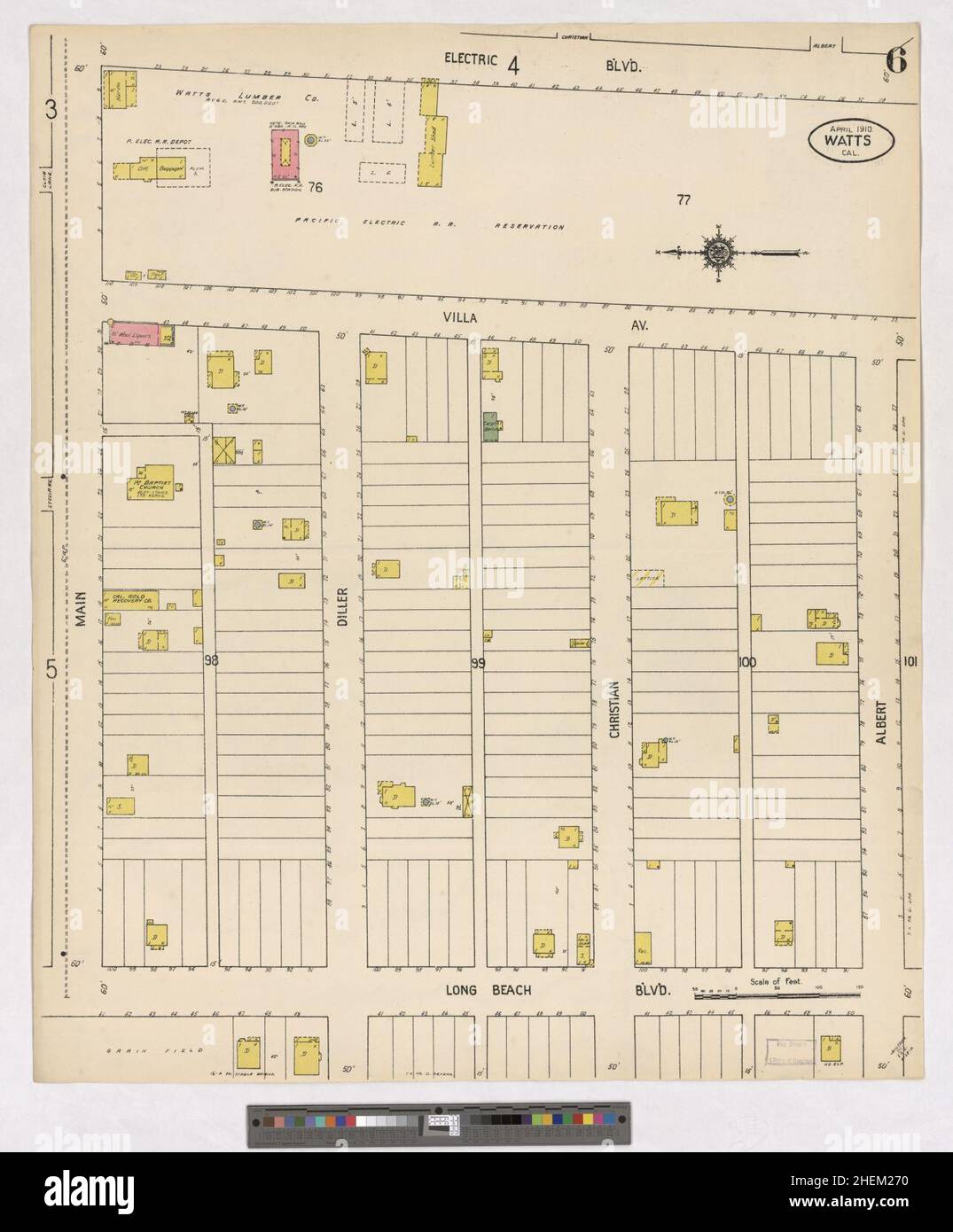 Sanborn Fire Insurance Map from Watts, Los Angeles County, California ...