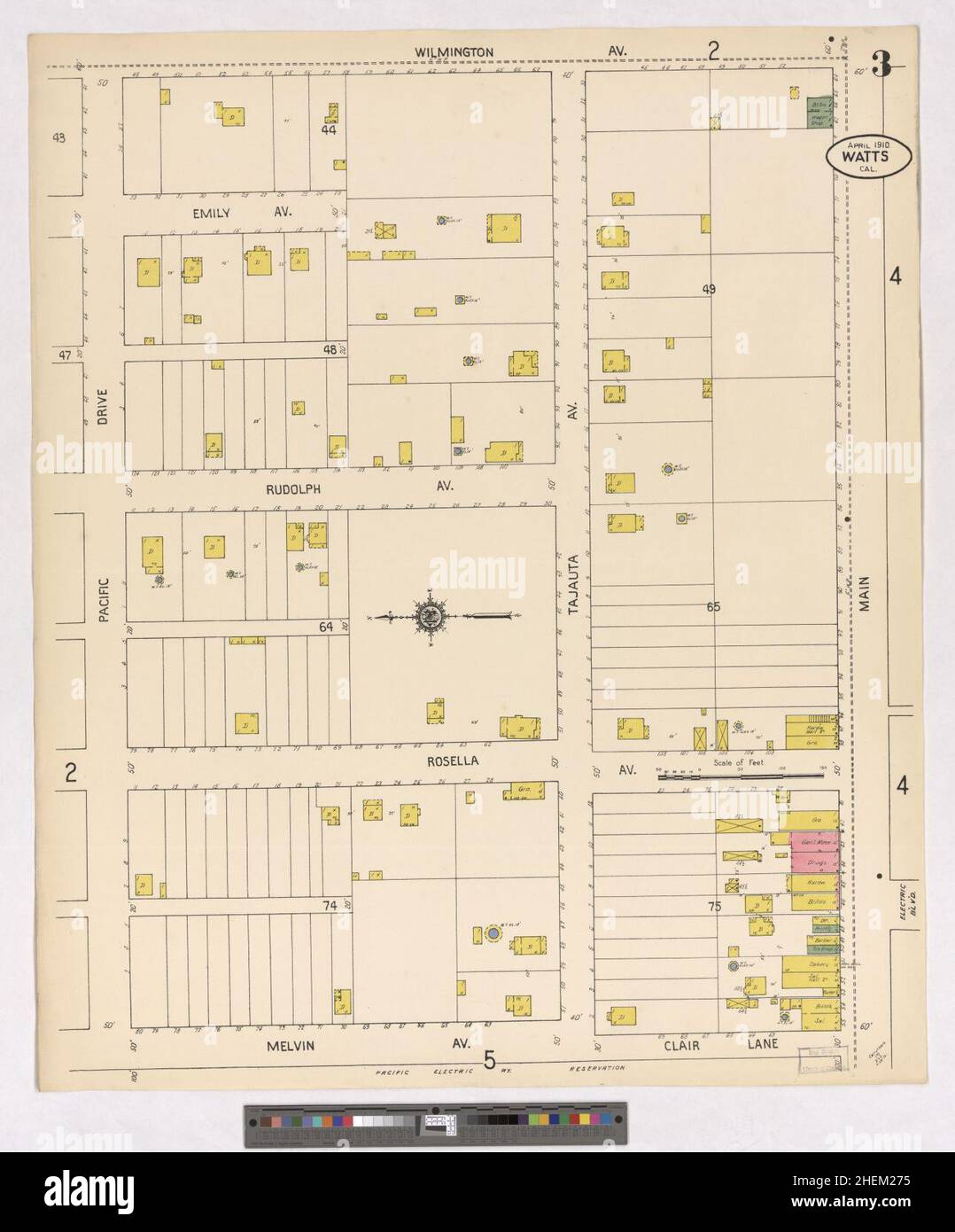 Sanborn Fire Insurance Map from Watts, Los Angeles County, California ...