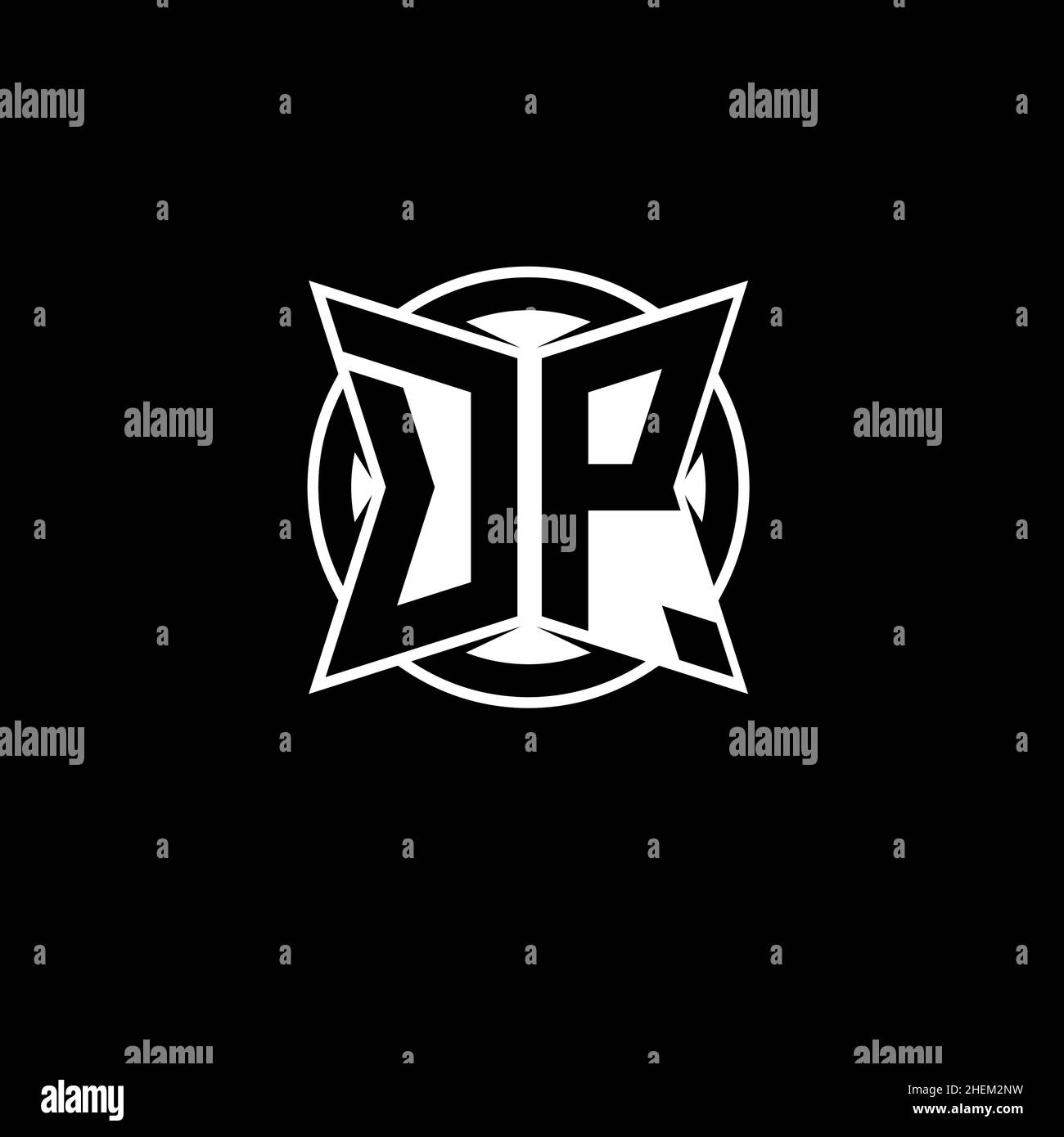 DP Monogram logo letter with simple modern shape style design. Circle ...