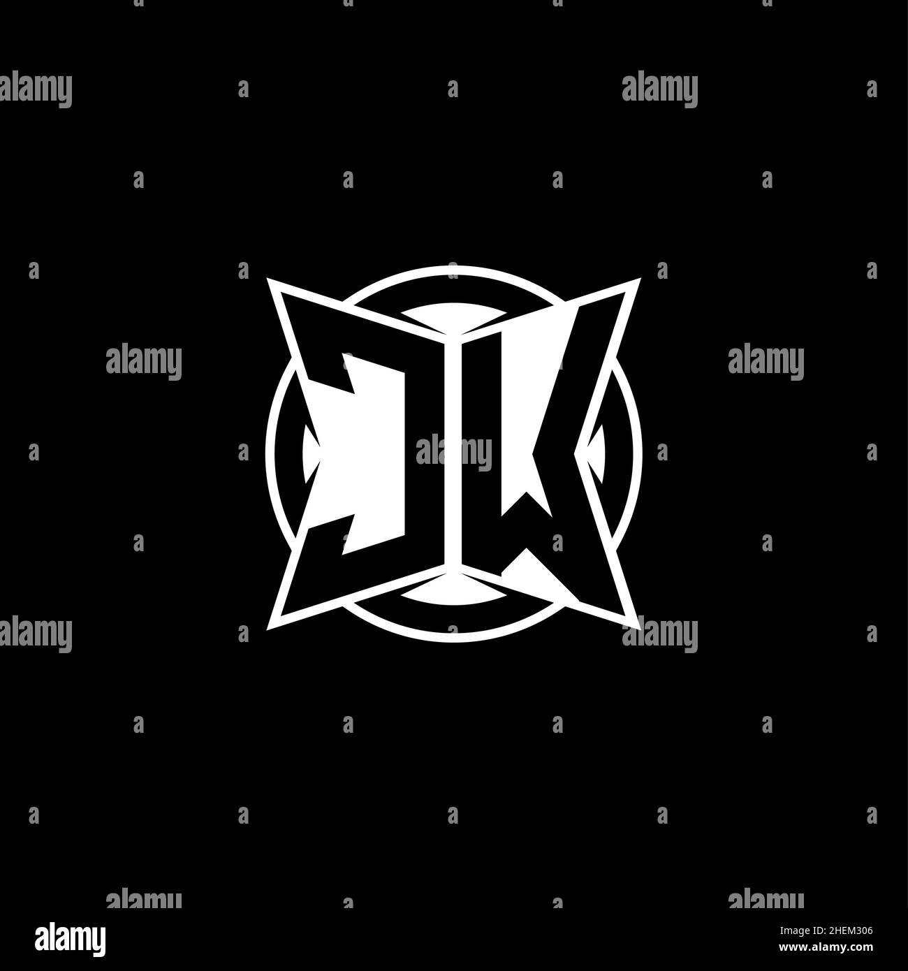 CW Monogram logo letter with simple modern shape style design. Circle rounded monogram logo ...