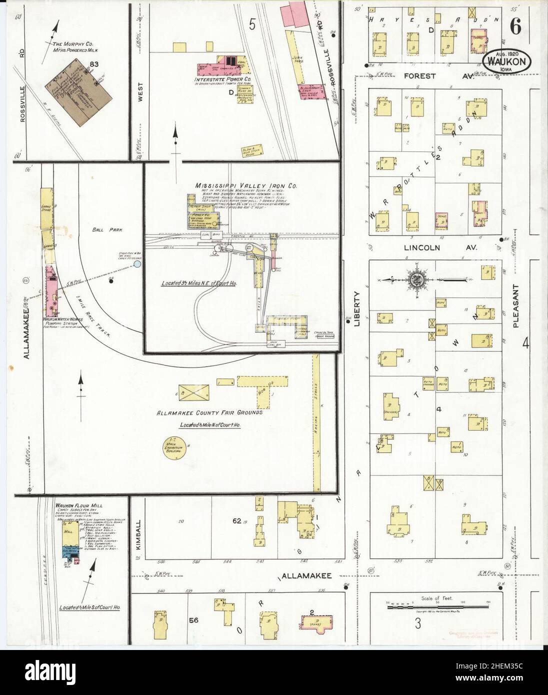 Waukon map hi-res stock photography and images - Alamy