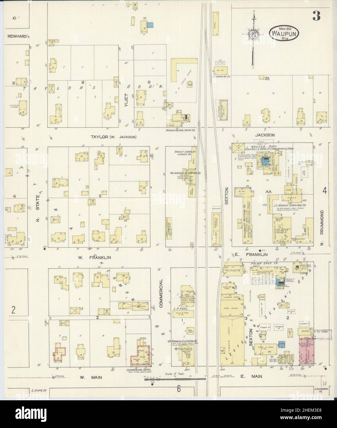 Map of waupun wisconsin hi-res stock photography and images - Alamy