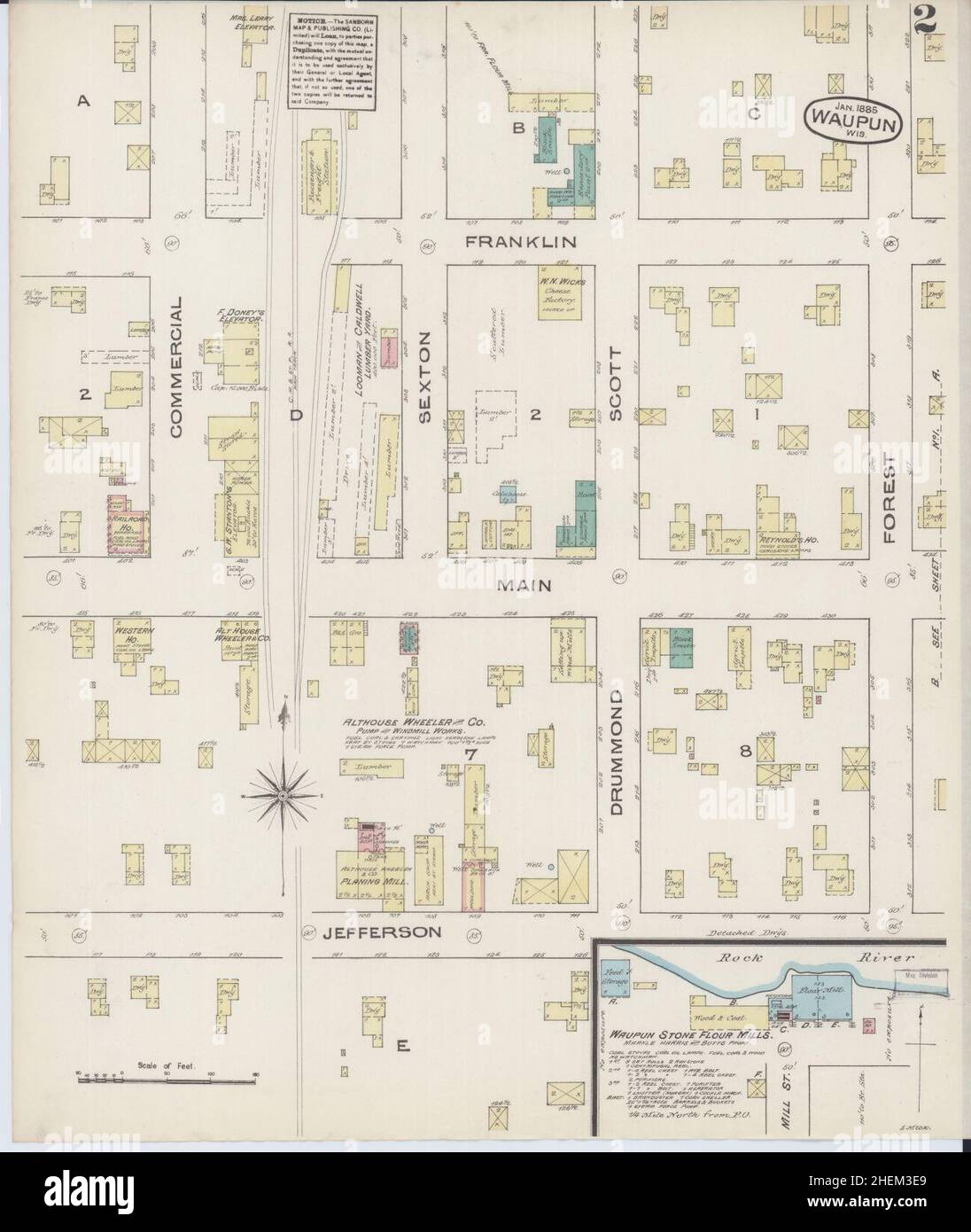 Map of waupun wisconsin hi-res stock photography and images - Alamy