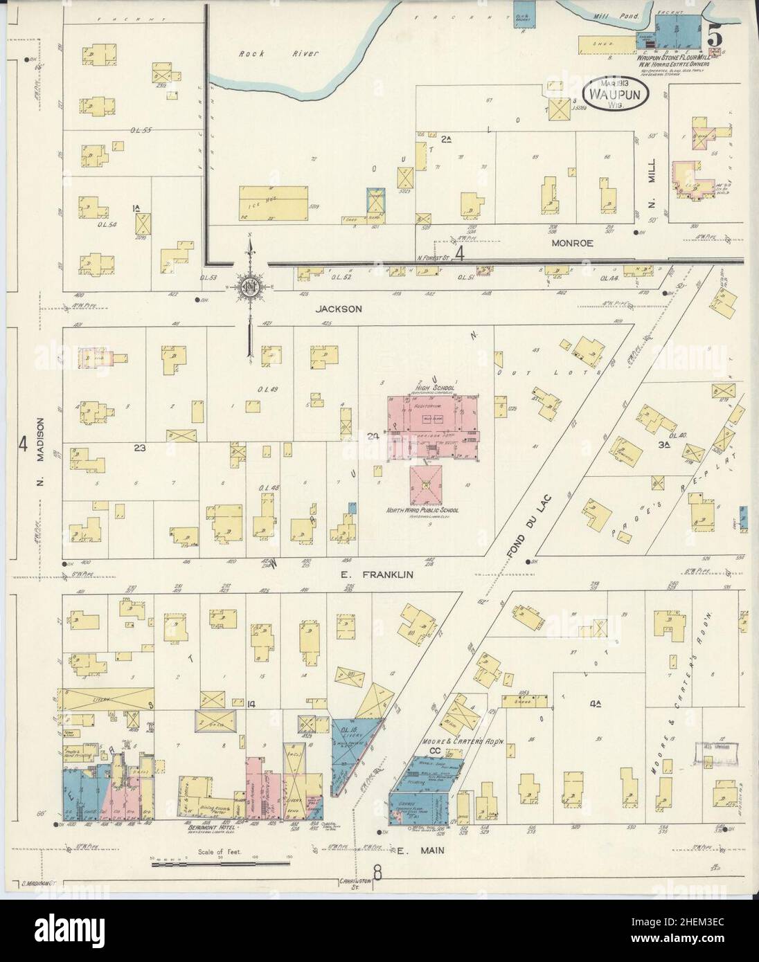 Map of waupun wisconsin hi-res stock photography and images - Alamy