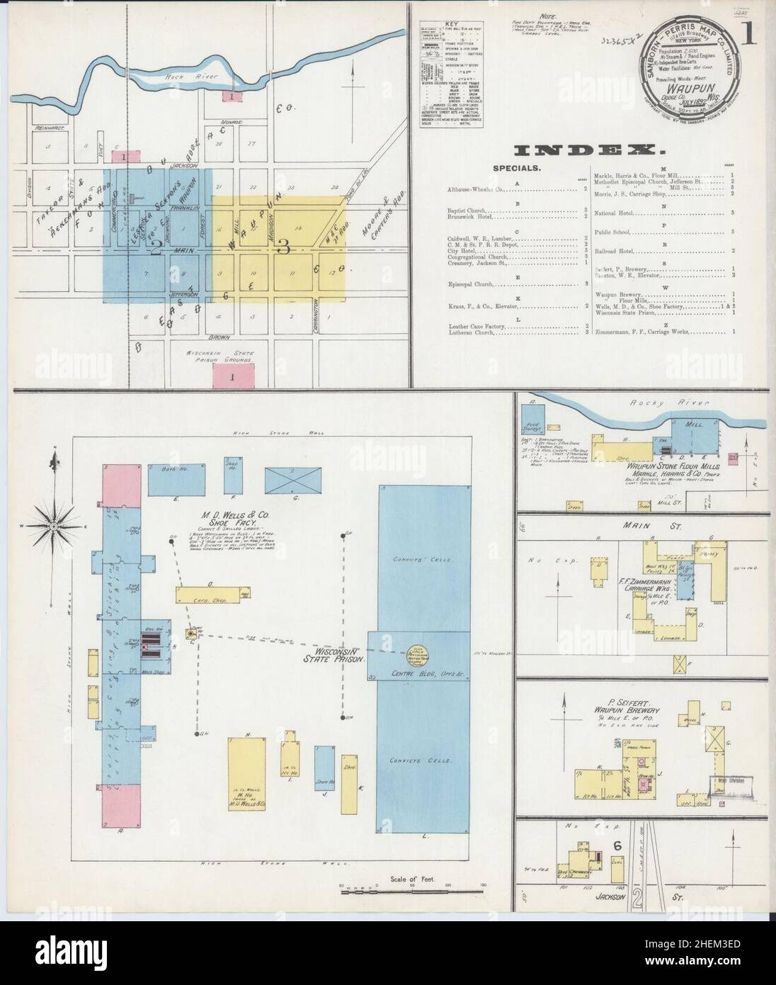 Waupun map hi-res stock photography and images - Alamy