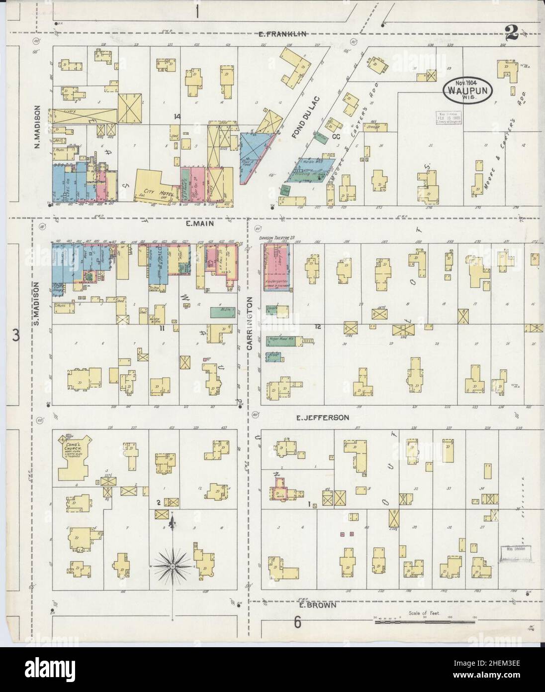 Waupun wisconsin map hi-res stock photography and images - Alamy