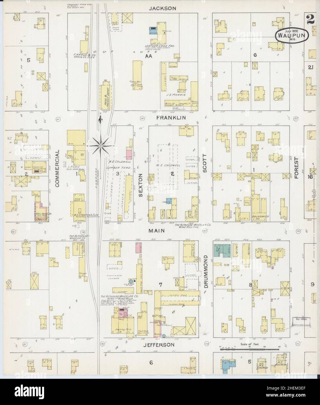 Map of waupun wisconsin hi-res stock photography and images - Alamy