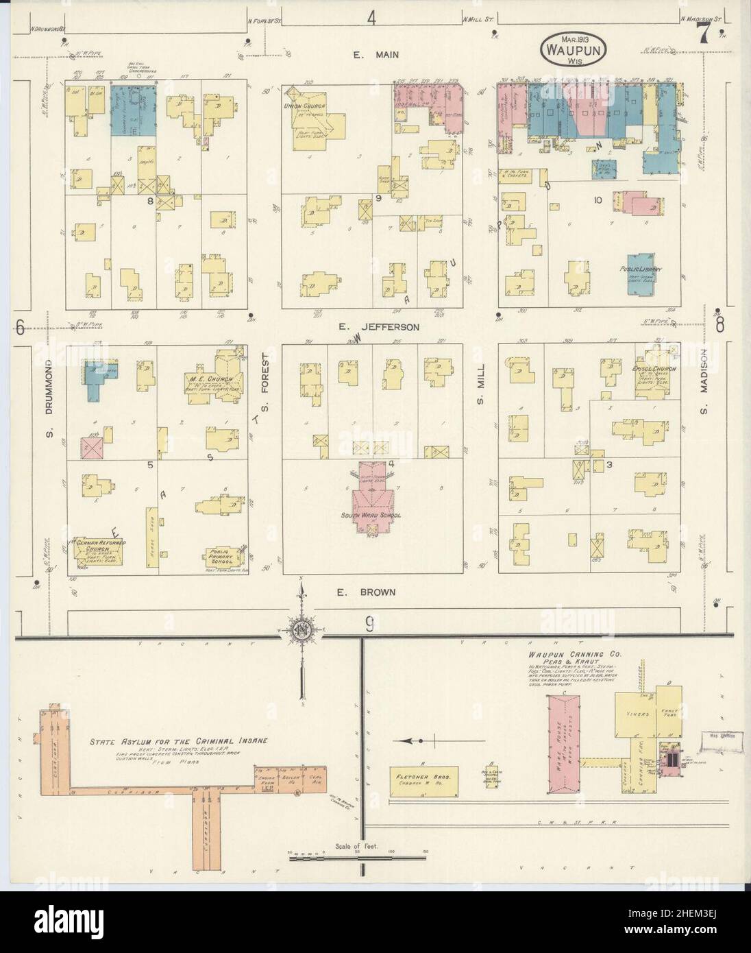 Map of waupun wisconsin hi-res stock photography and images - Alamy