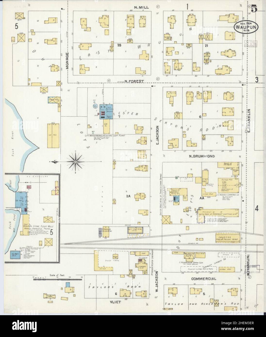 Waupun map hi-res stock photography and images - Alamy