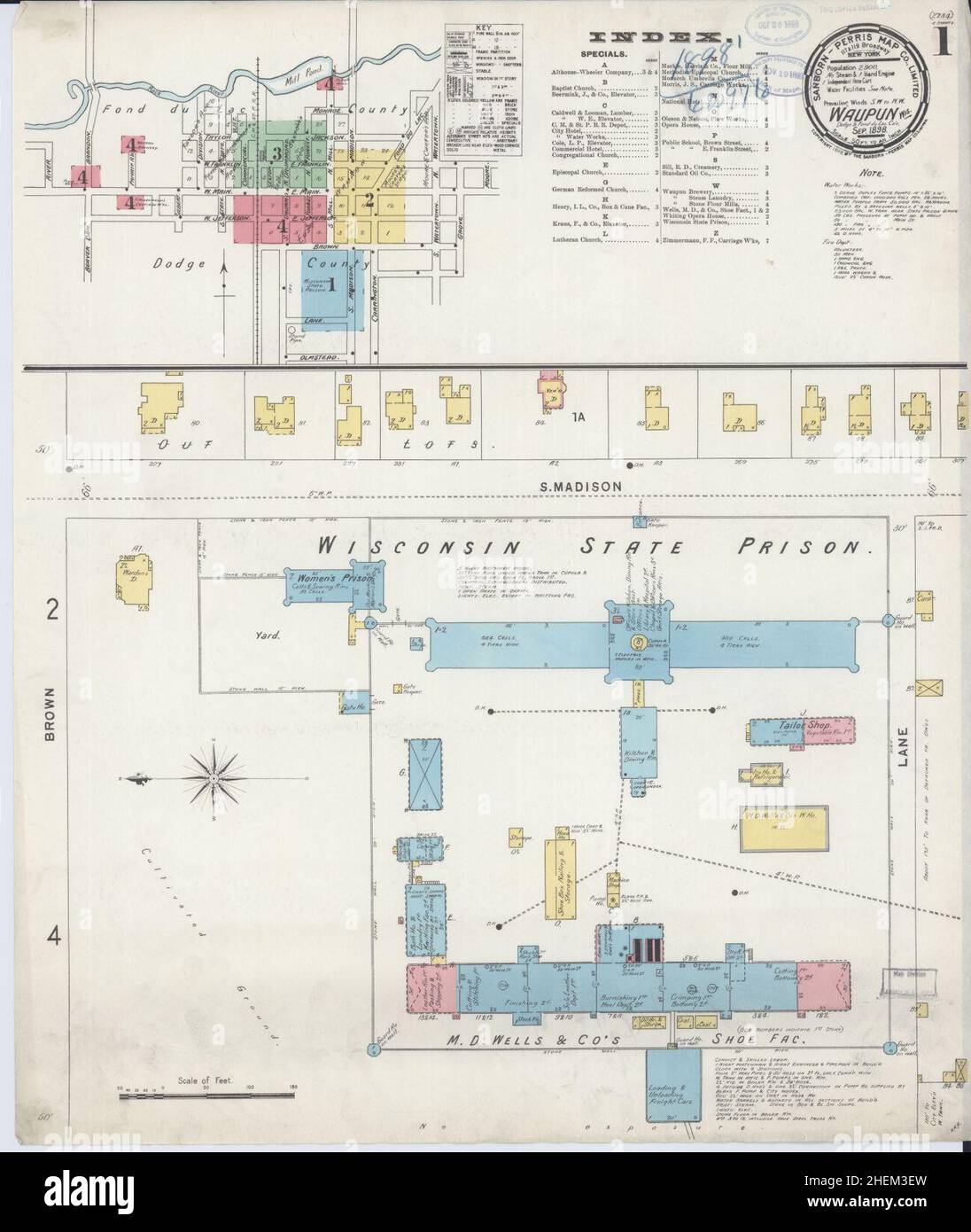 Map of waupun wisconsin hi-res stock photography and images - Alamy