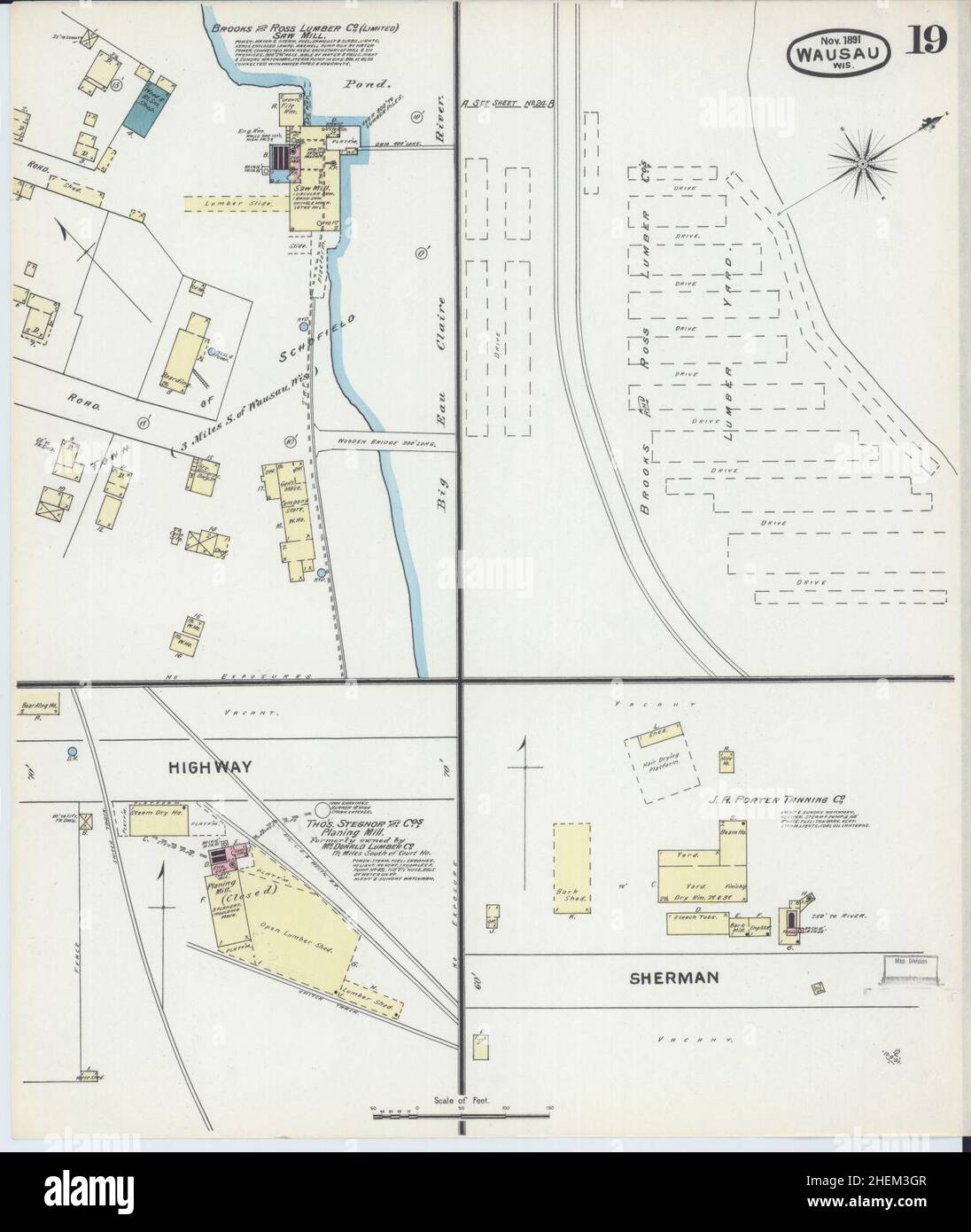 Wausau map hi-res stock photography and images - Alamy