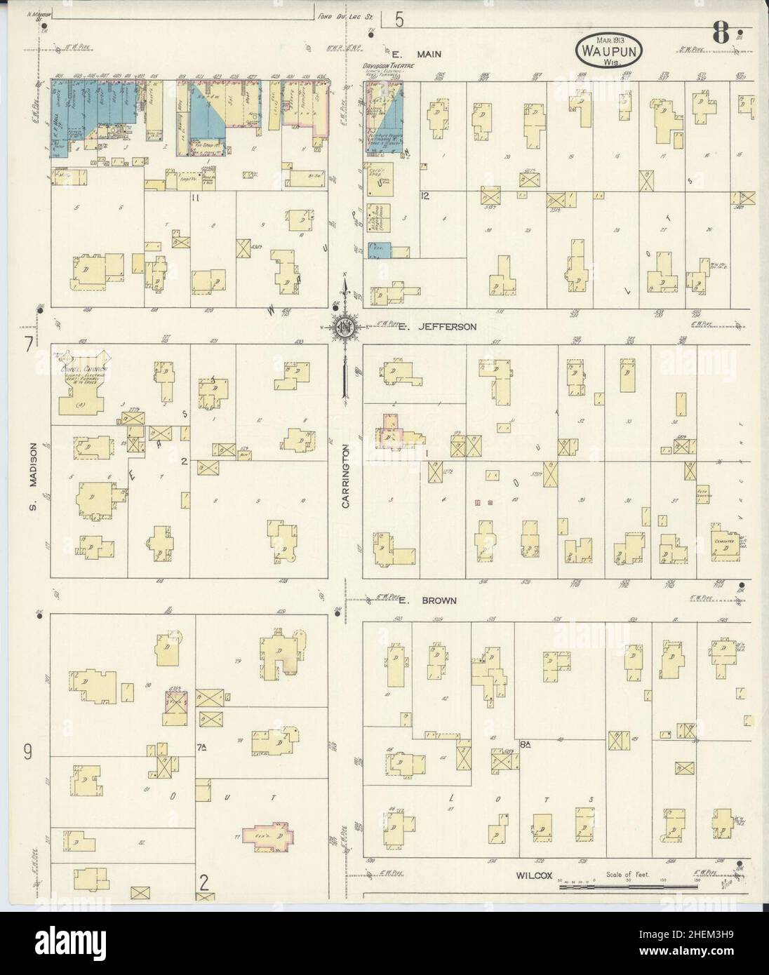 Waupun map hi-res stock photography and images - Alamy