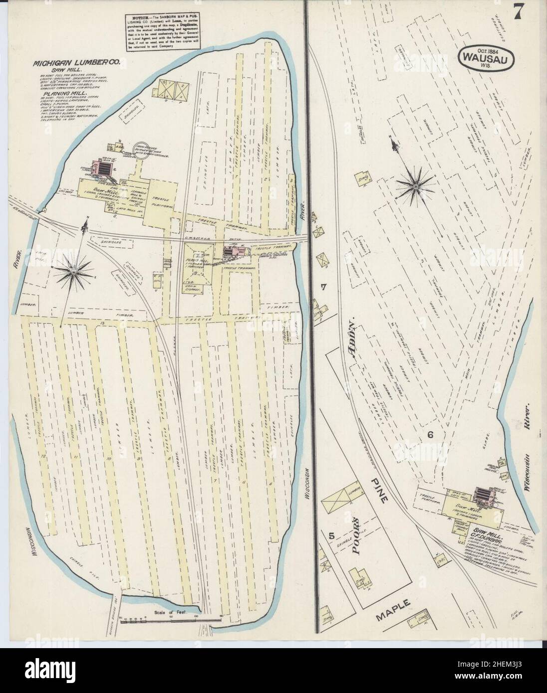 Map of wausau wisconsin hi-res stock photography and images - Alamy