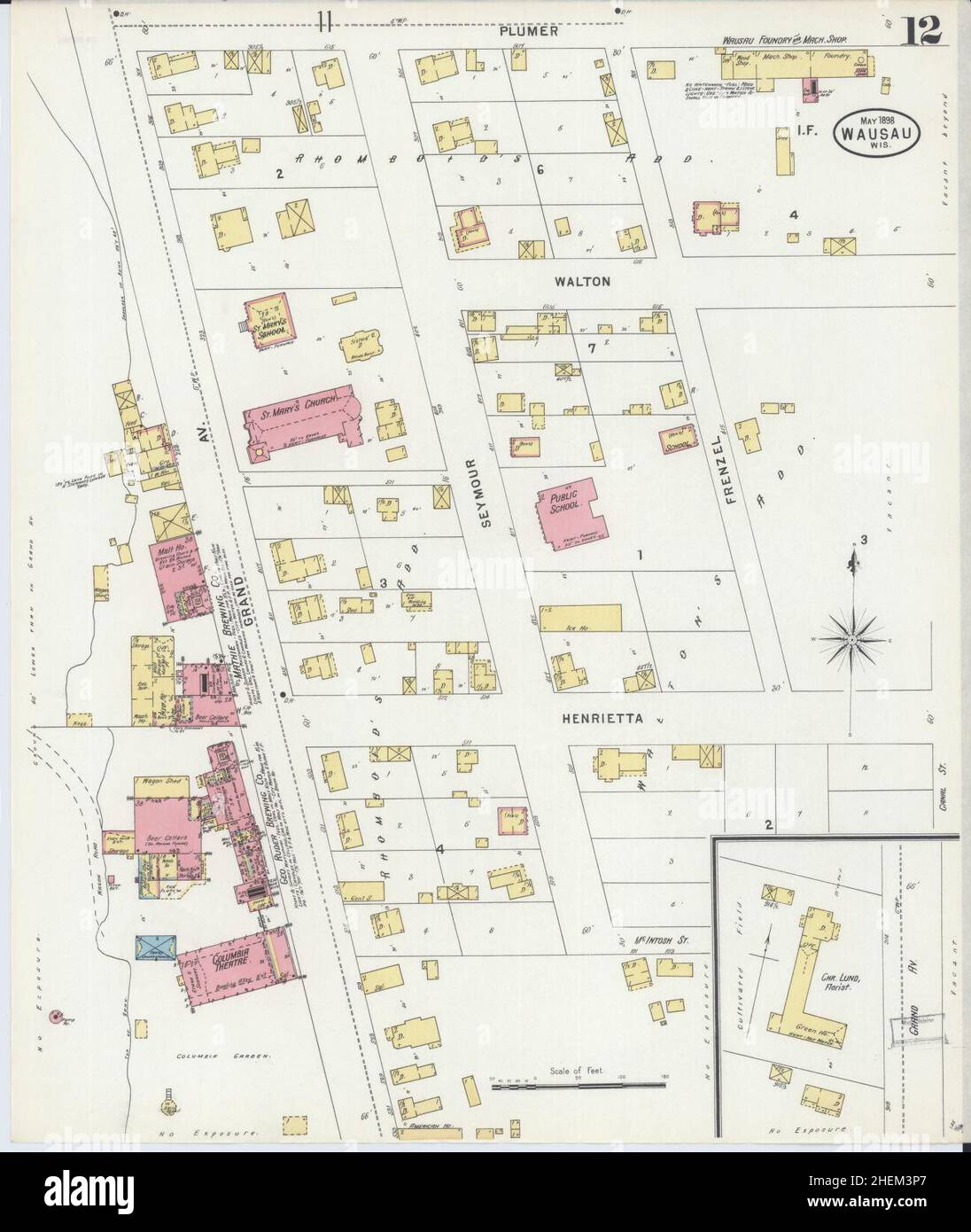 Map of marathon wisconsin hi-res stock photography and images - Alamy