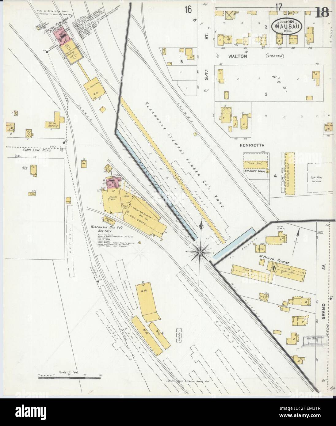 Map of wausau wisconsin hi-res stock photography and images - Alamy