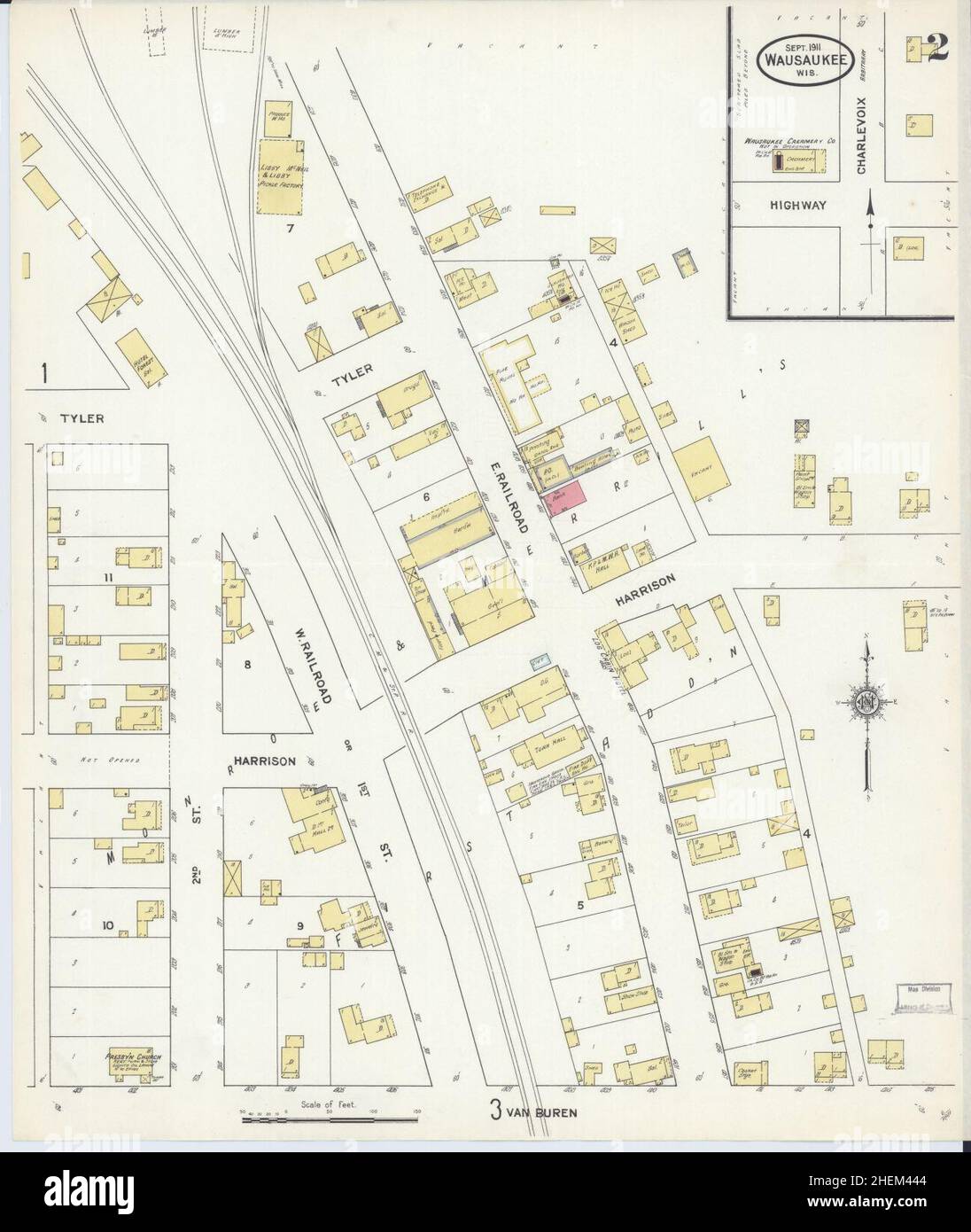Map of wausaukee wisconsin hi-res stock photography and images - Alamy