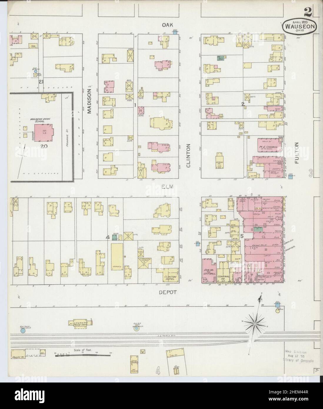 Map of wauseon ohio hi-res stock photography and images - Alamy