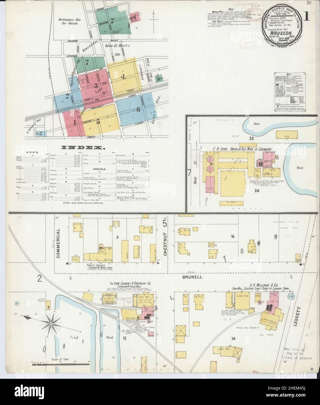 Sanborn Fire Insurance Map from Wauseon, Fulton County, Ohio Stock ... Sanborn Fire Insurance Map from Wauseon, Fulton County, Ohio Stock ...