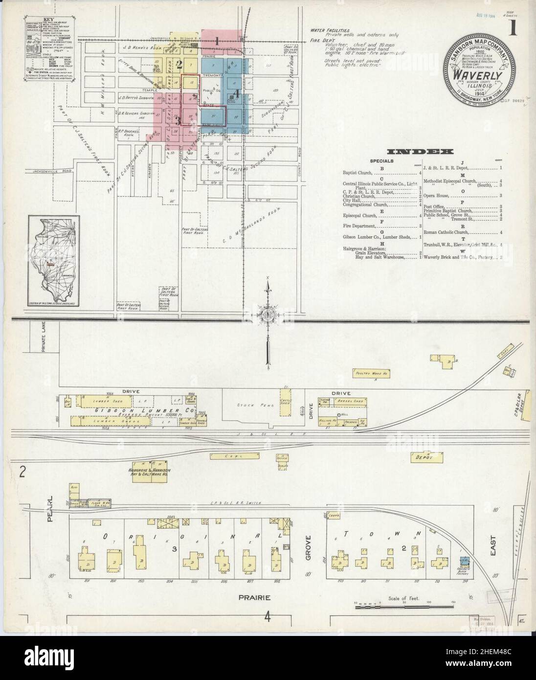 Map of waverly hi-res stock photography and images - Alamy