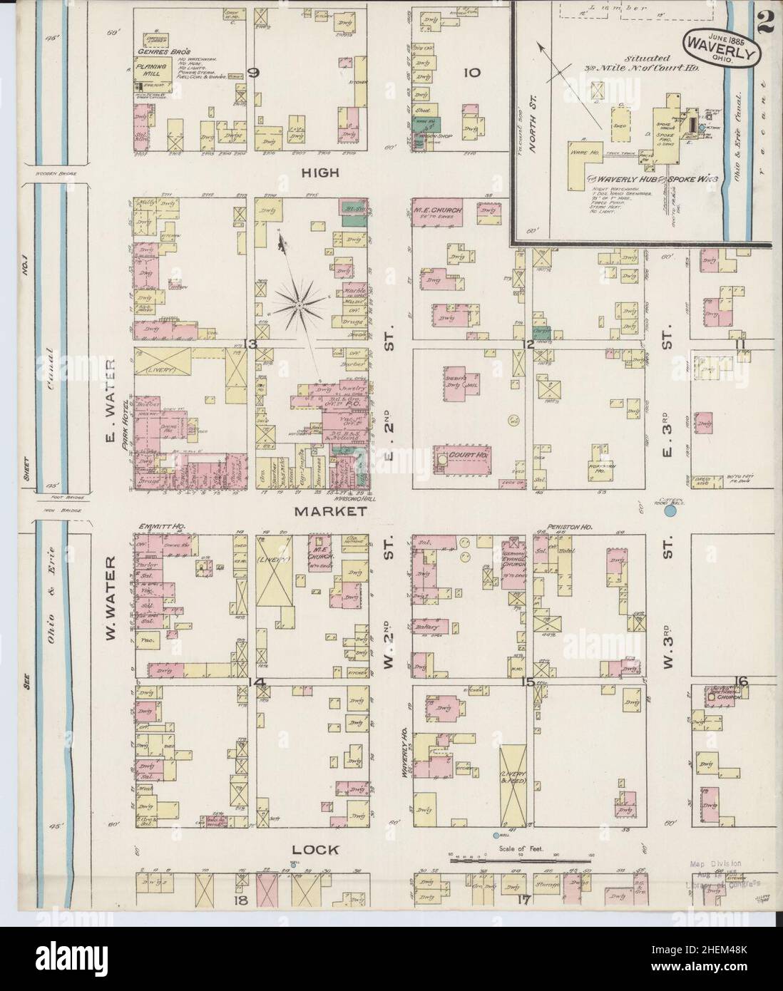Map of waverly hi-res stock photography and images - Alamy