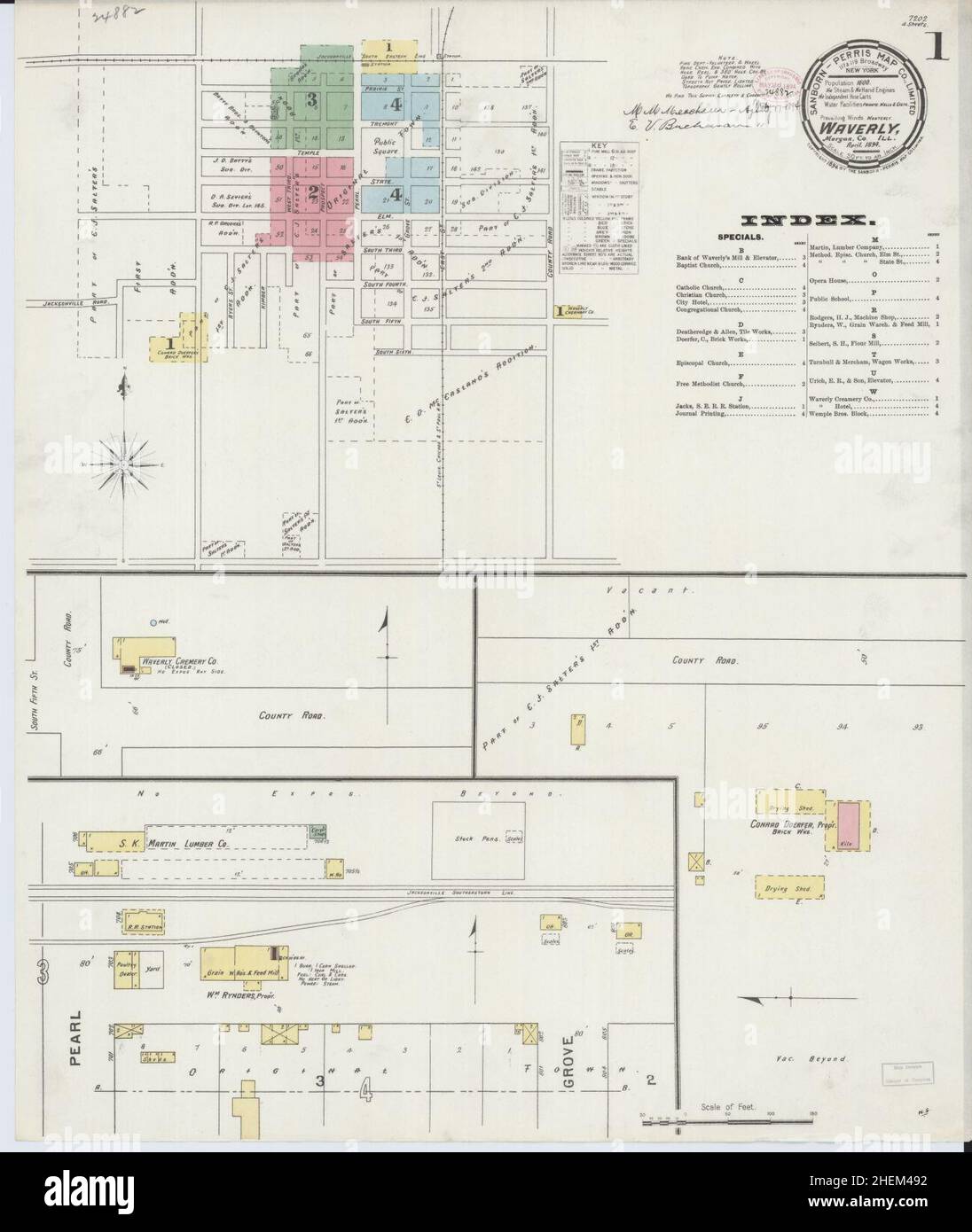 Map of waverly hi-res stock photography and images - Alamy