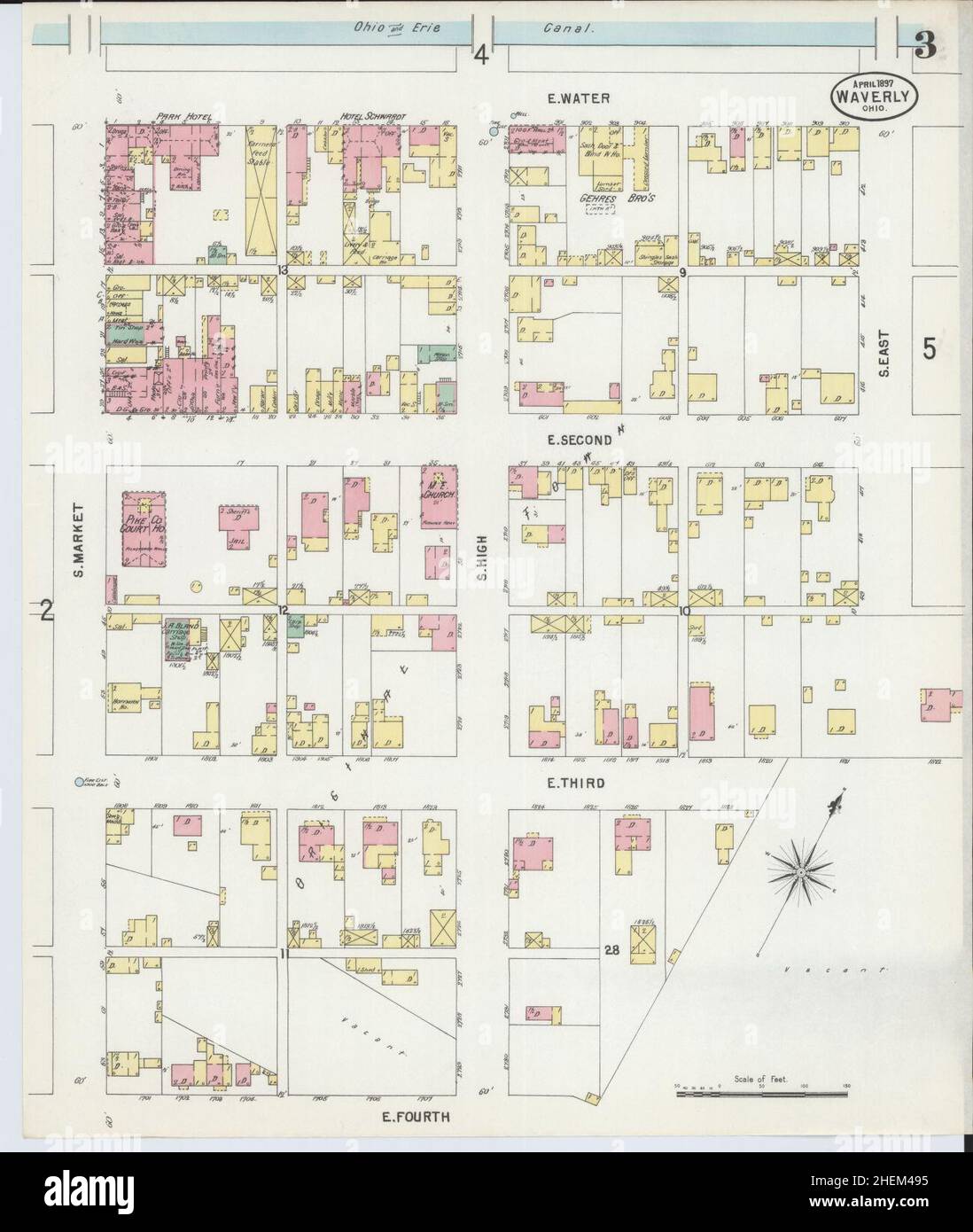 Waverly map hi-res stock photography and images - Alamy