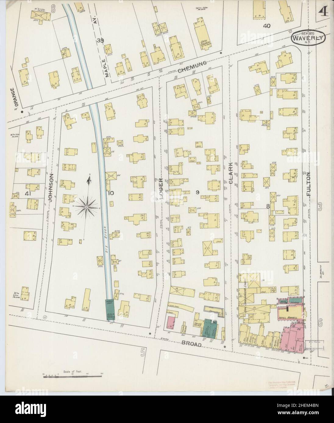 Map of waverly new york hi-res stock photography and images - Alamy