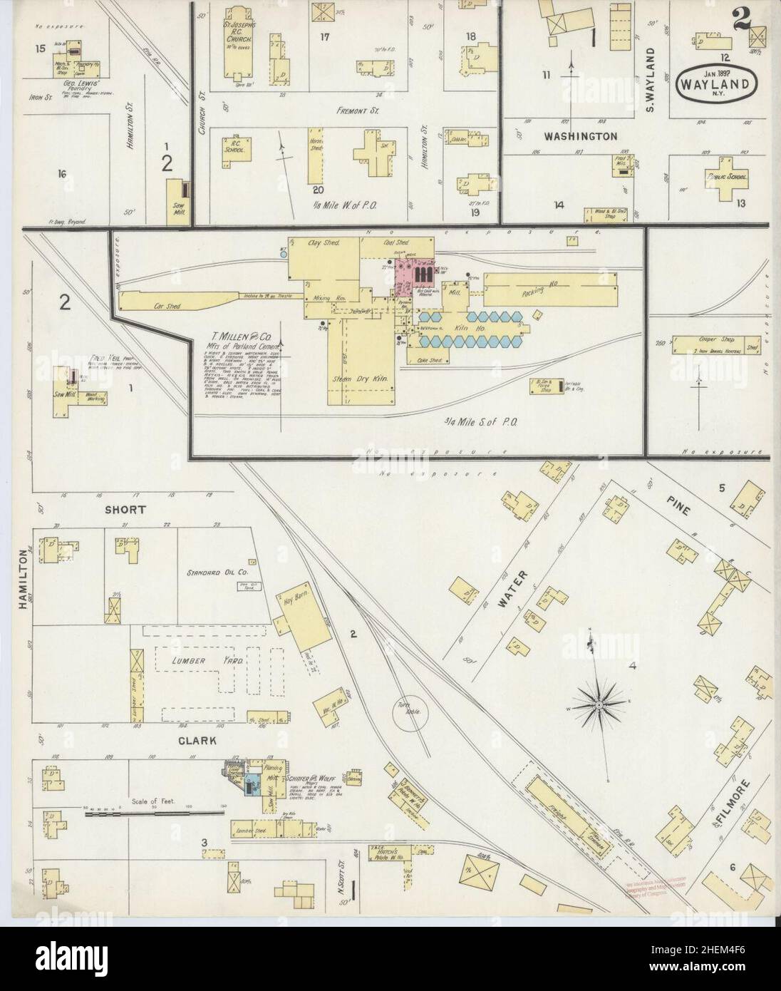 Map of wayland hi-res stock photography and images - Alamy